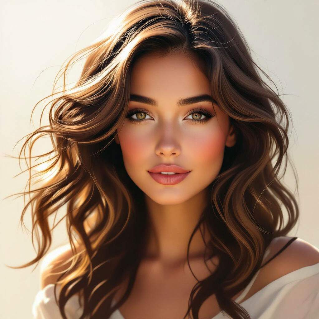 Wavy Hair Drawing Gallery - AI Generated Art