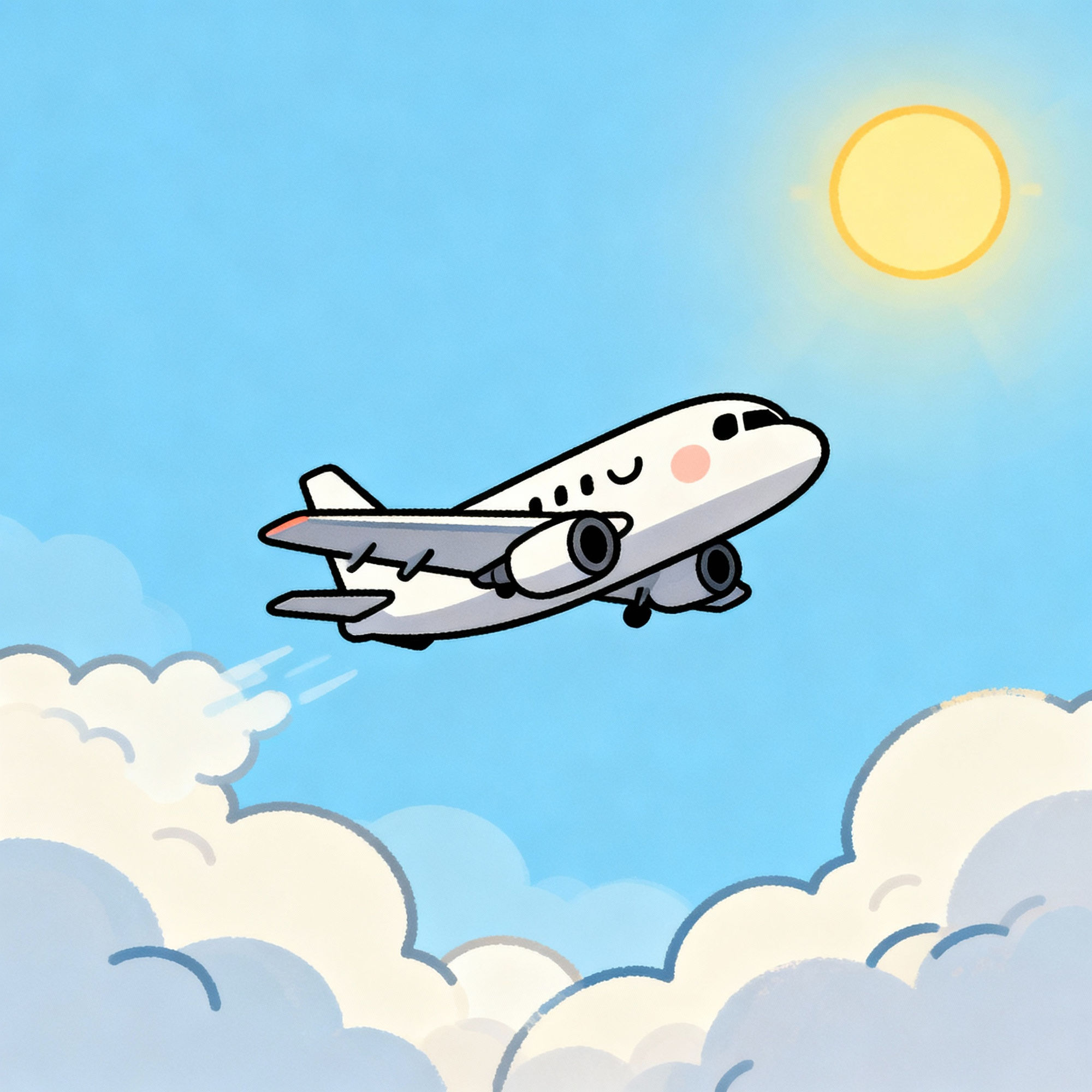 Easy Plane Drawing - AI Generated Art