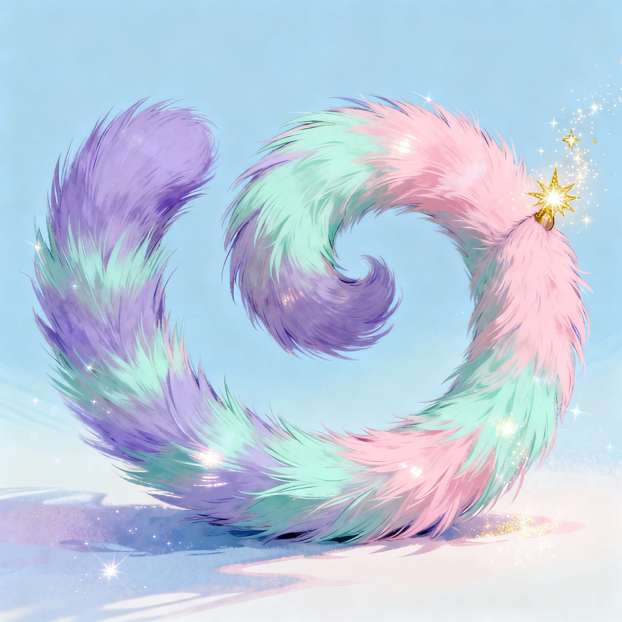 Cat Tail Drawings - AI Generated Art