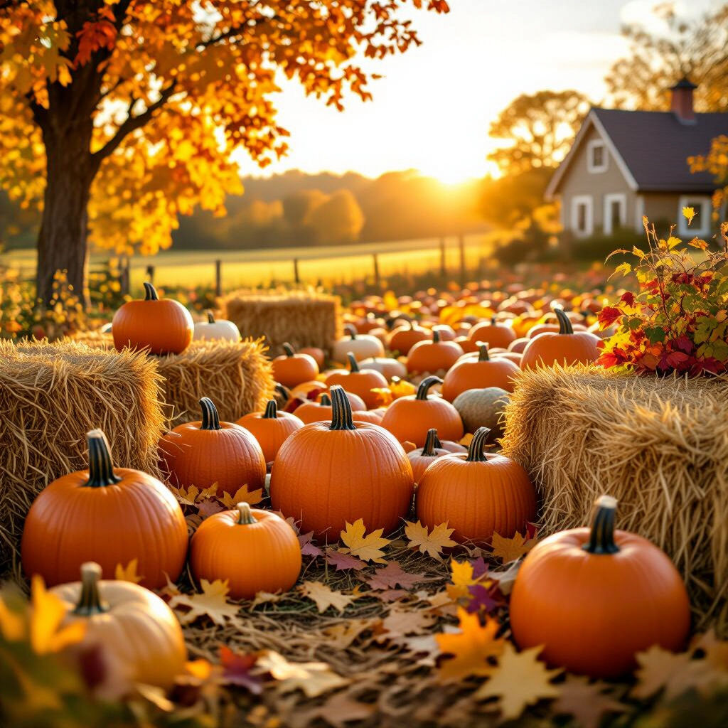 Pumpkin Patch Wallpapers - AI Generated Autumn Scenes
