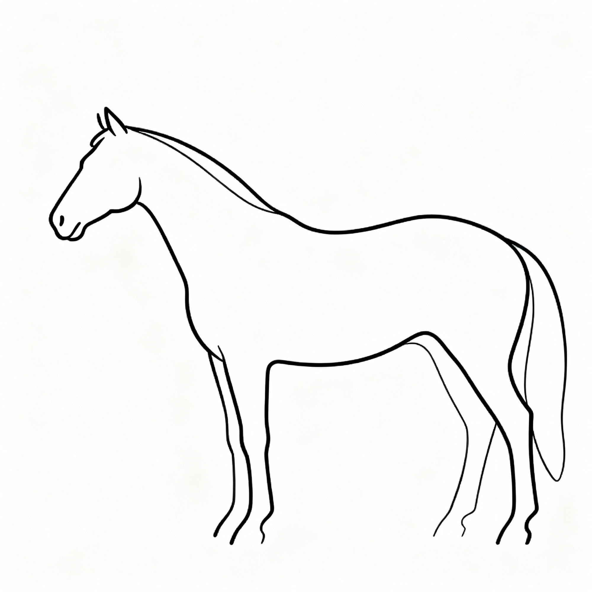 Simple Horse Drawings - Create Easy Horse Art With AI
