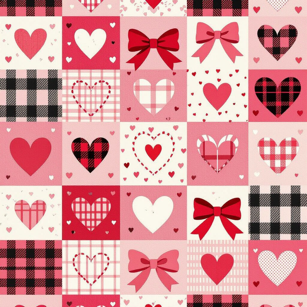 Preppy Valentine's Day Wallpapers - AI Generated Designs