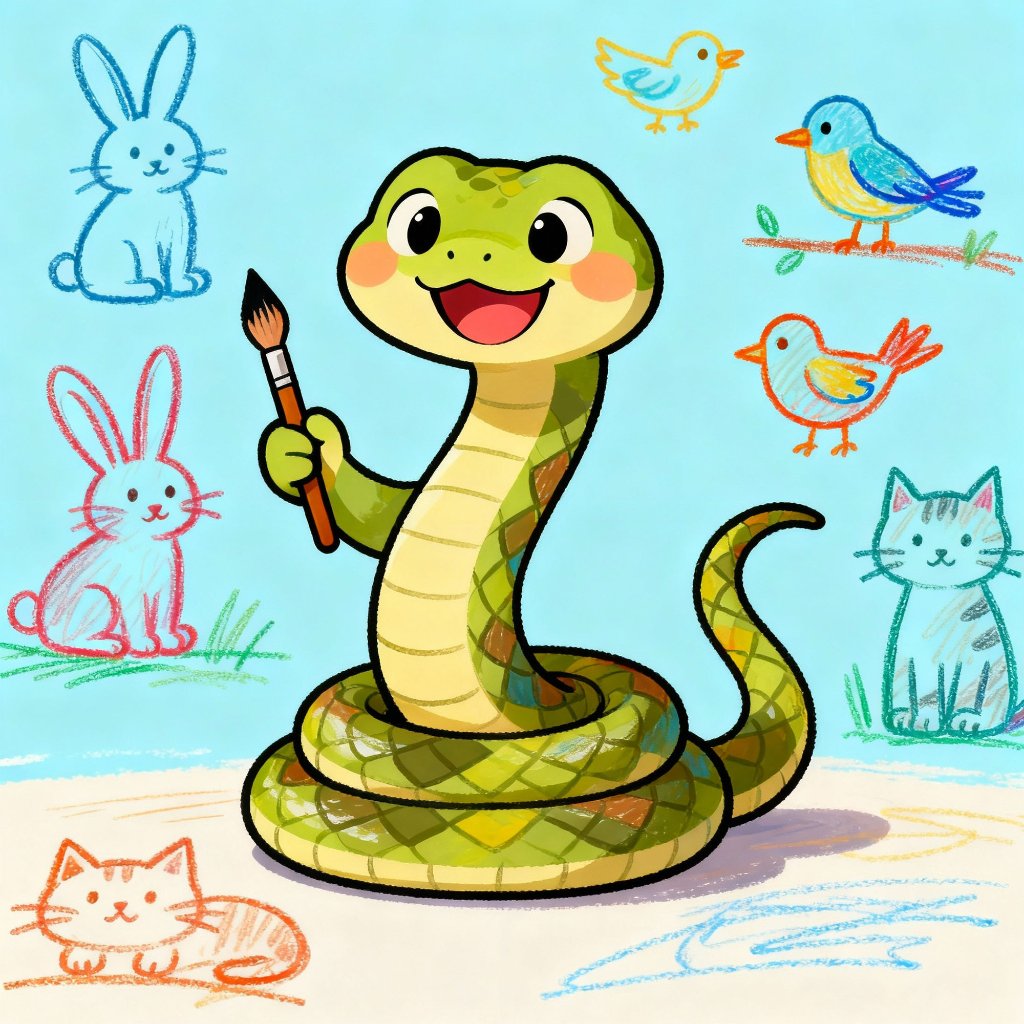 Snake Drawing For Kids - Fun & Easy AI Art