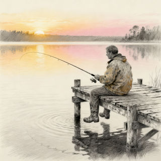 Fishing Drawings - AI Art Gallery