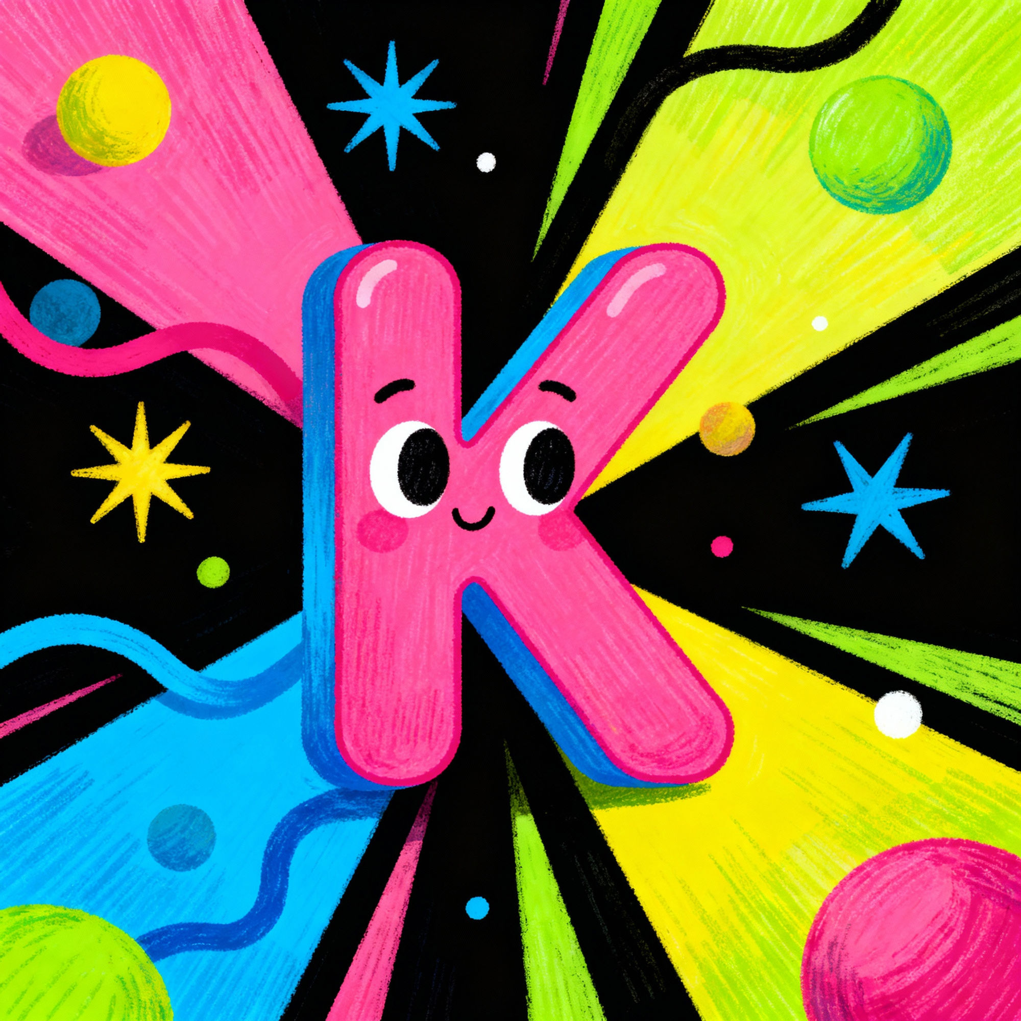 K Drawing - AI Generated Art