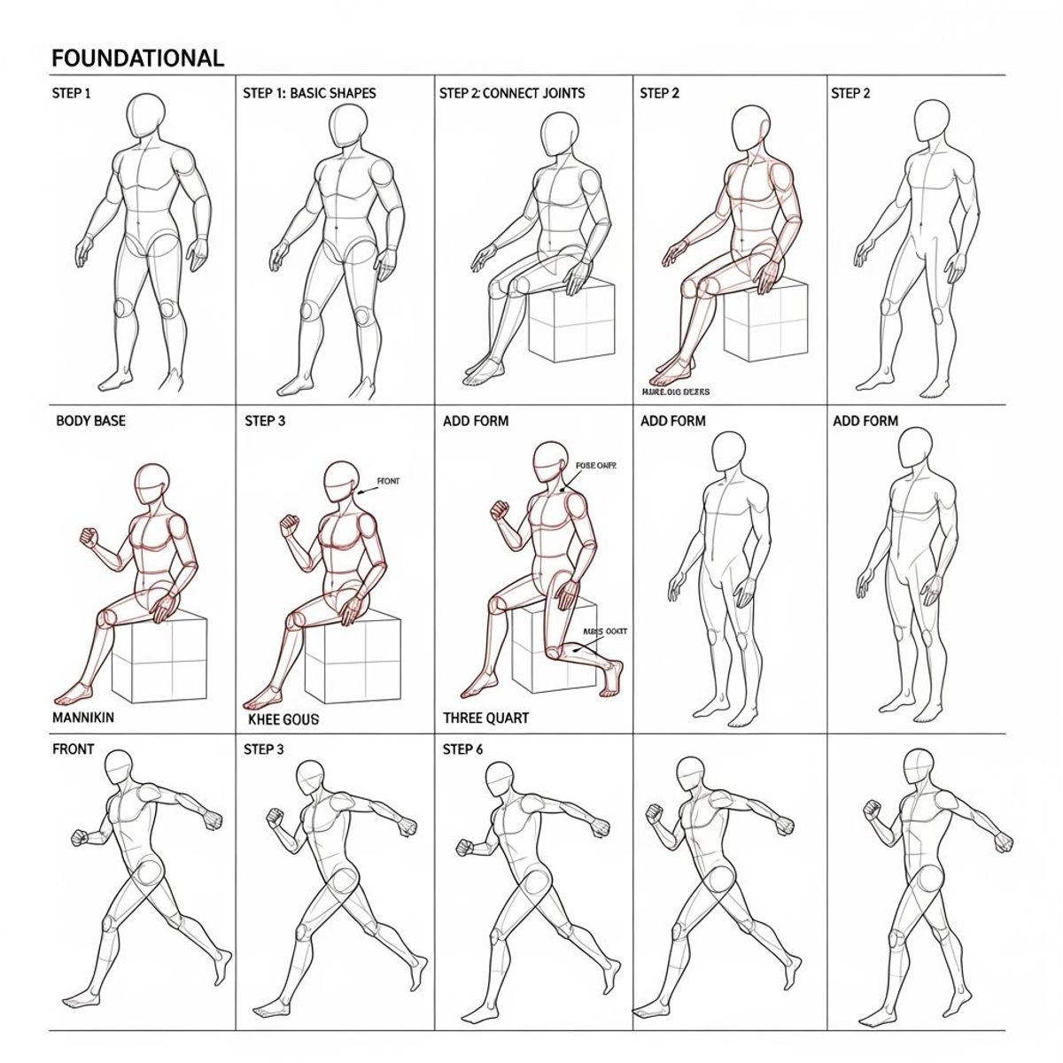 Figure Poses Body Base Drawing Tutorials