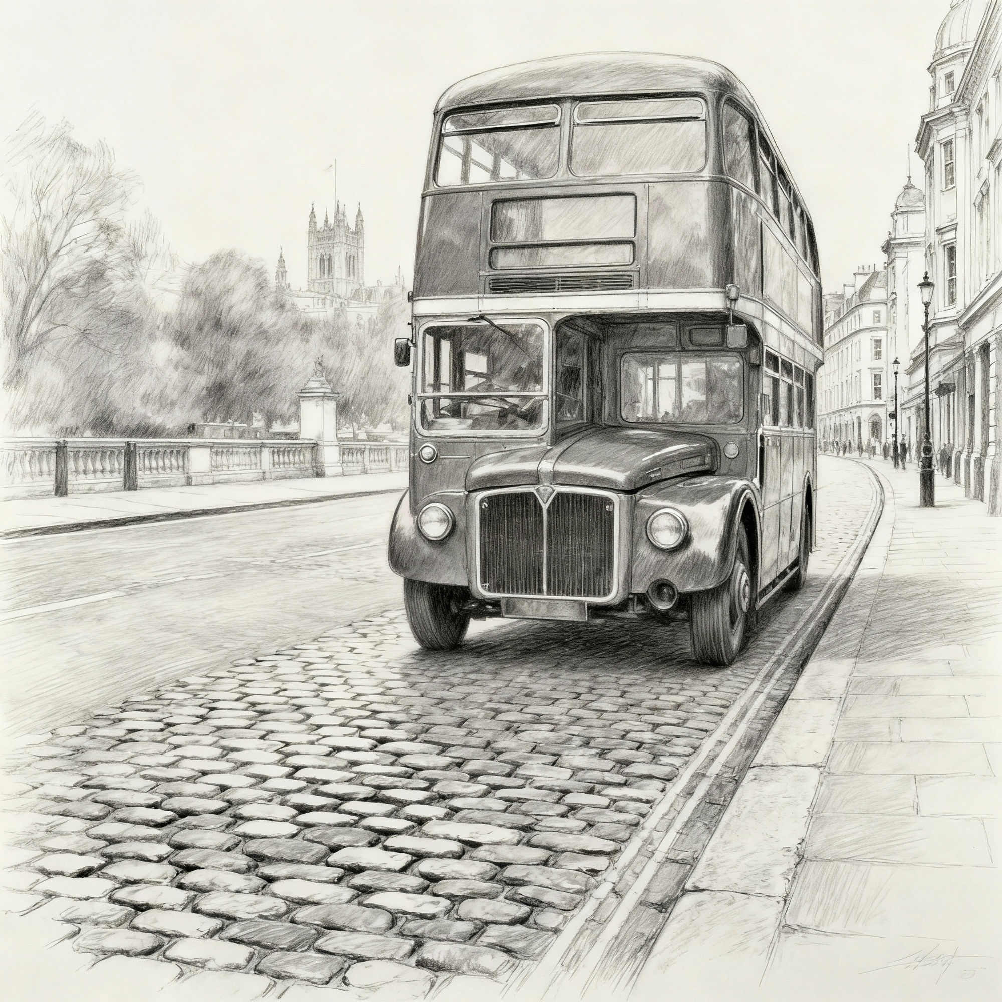 Drawing Of A Bus - AI Art Gallery | Nightcafe