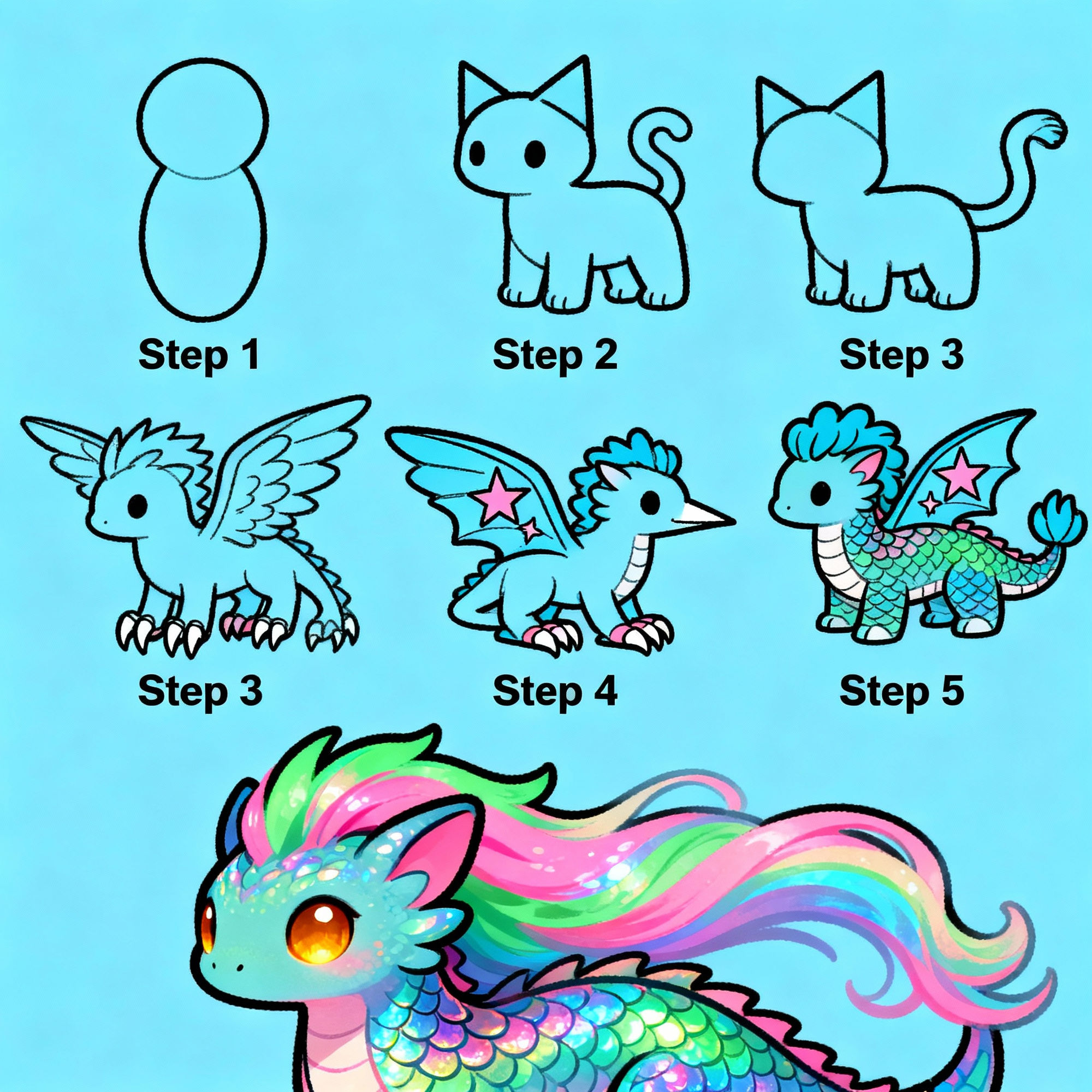 Drawing Ideas - Step By Step - Nightcafe AI