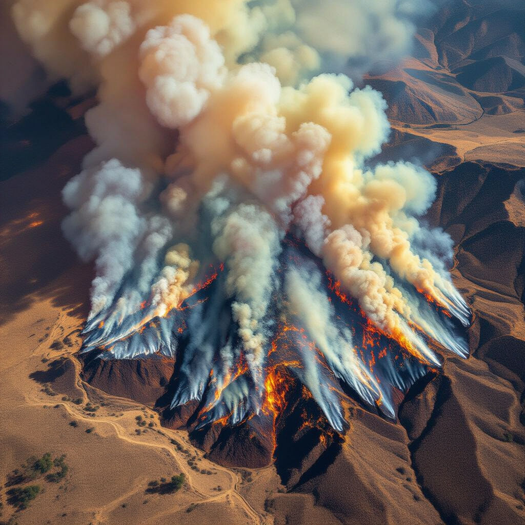 La Fire Satellite Images - AI Generated Views