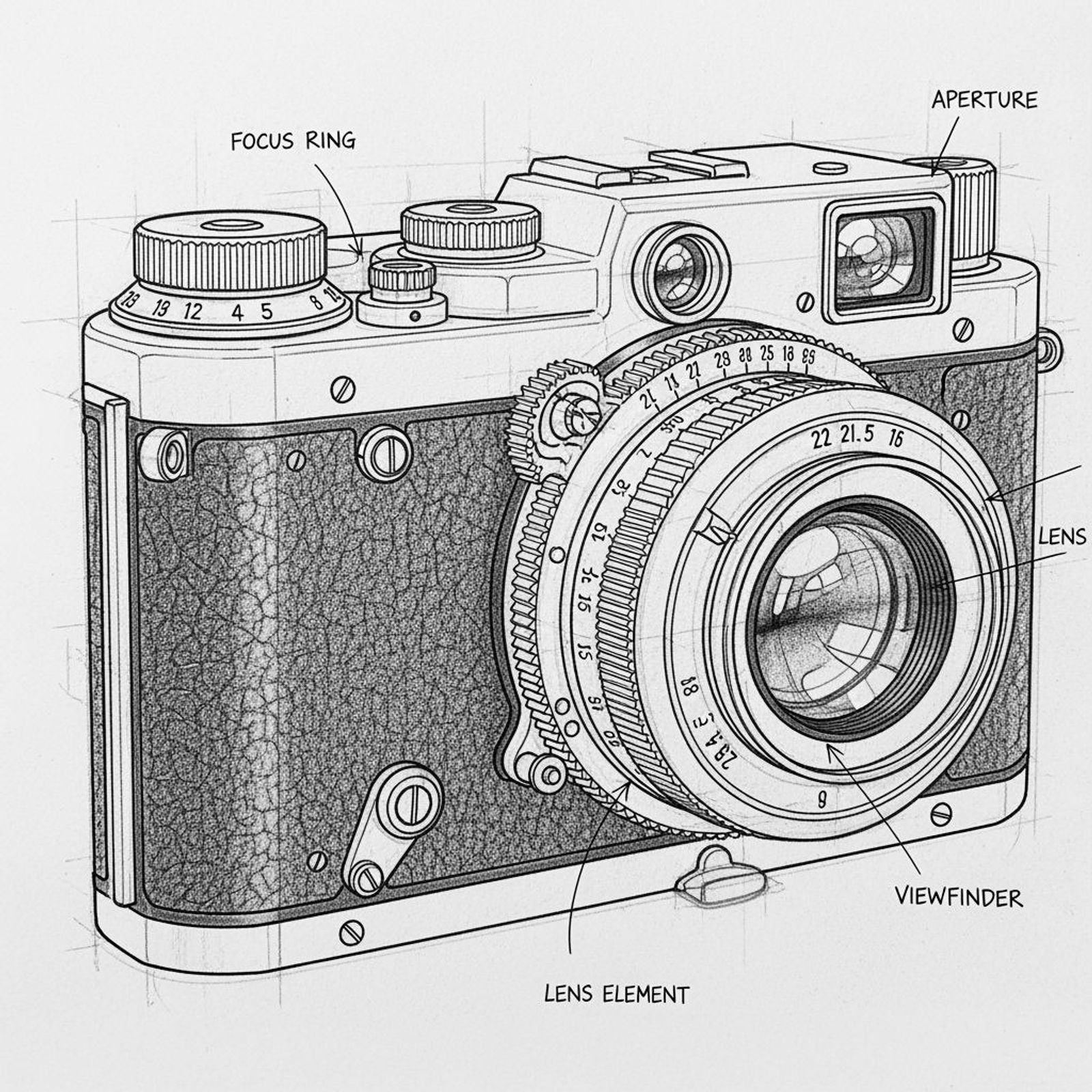 Detailed Camera Drawing Tutorials And Sketches