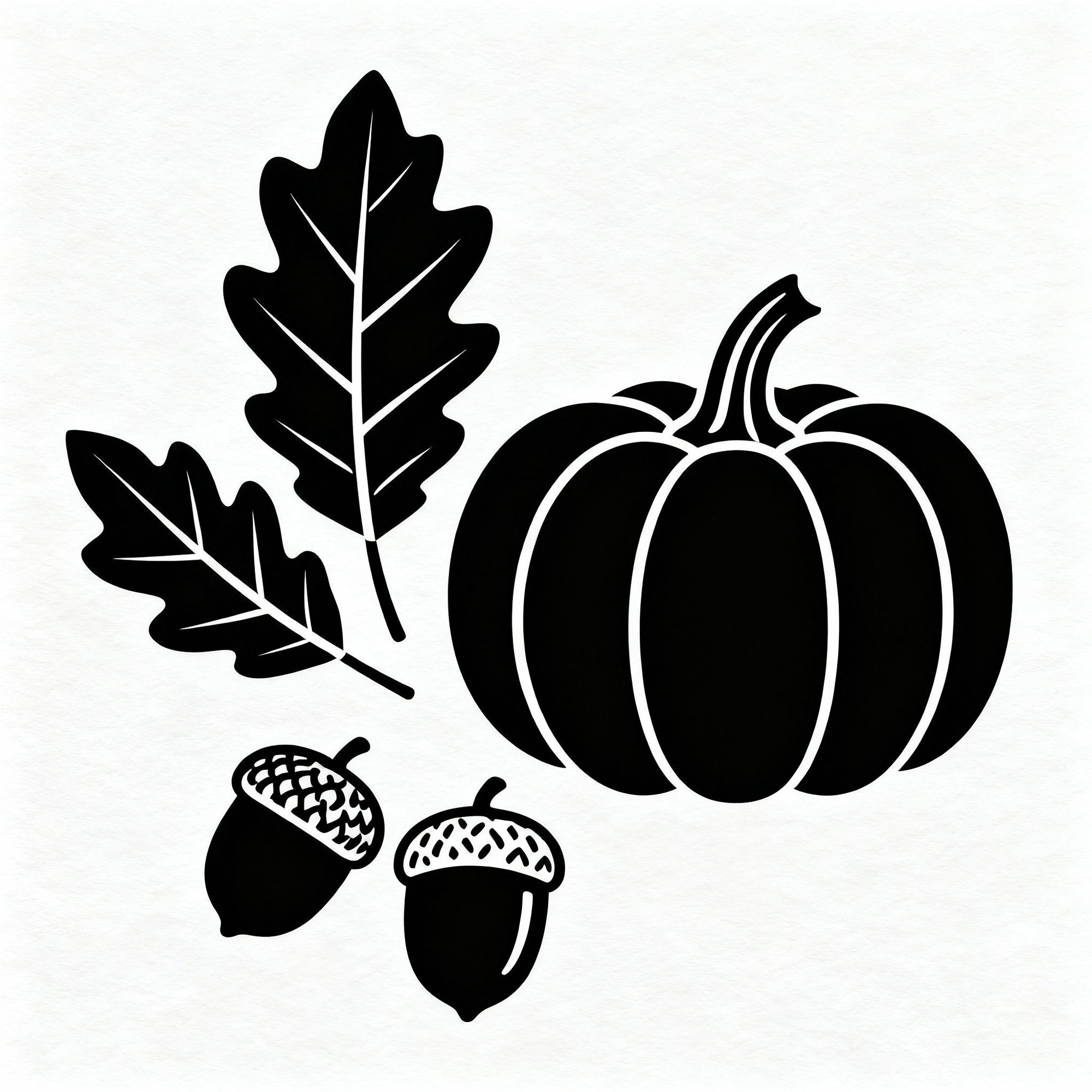 Fall Clip Art Black And White - AI Generated