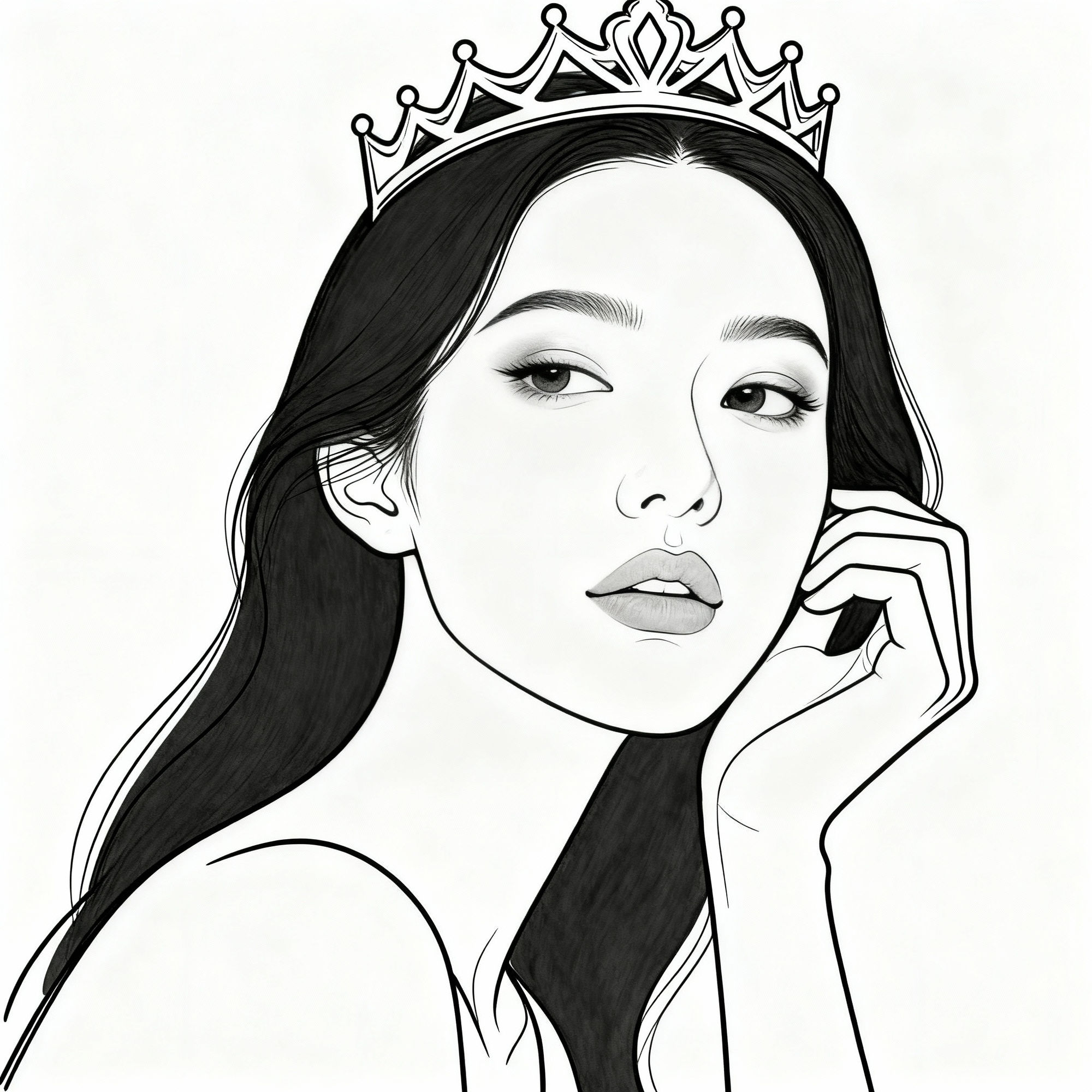 Simple Crown Drawing - AI Art Gallery