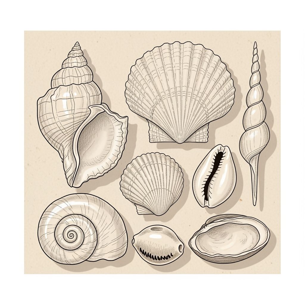AI Seashell Drawings Gallery - Browse And Create