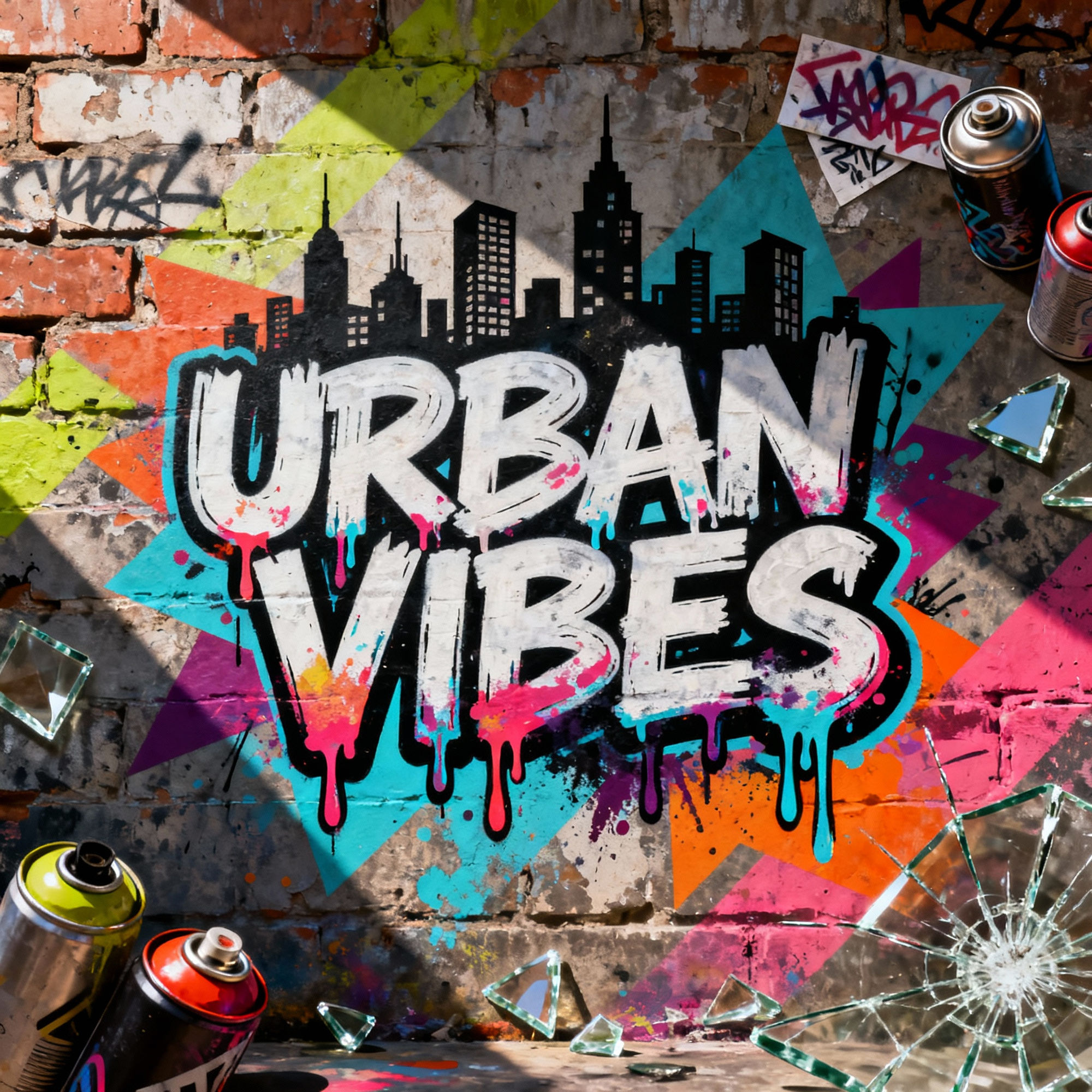 Street Art Graffiti Letters - AI Generated Art