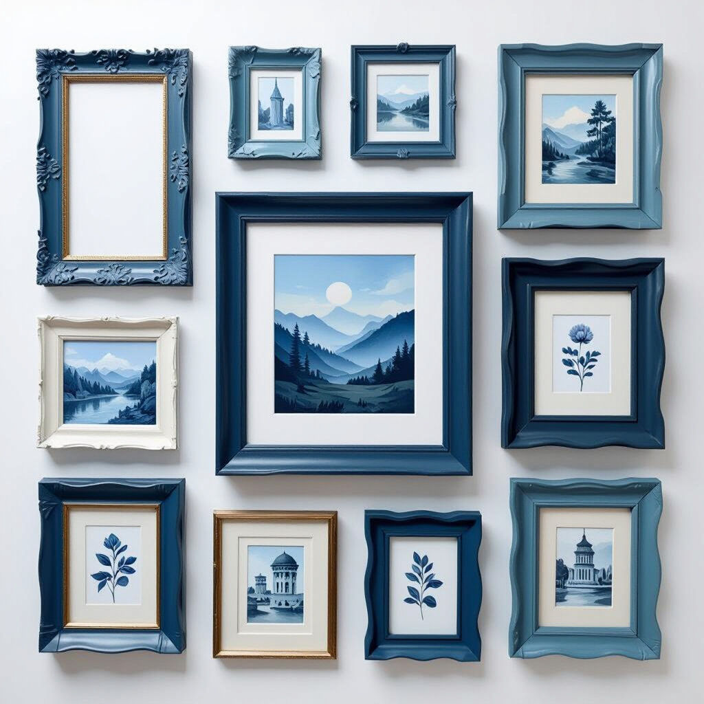 Blue Picture Frames - Create Yours With AI