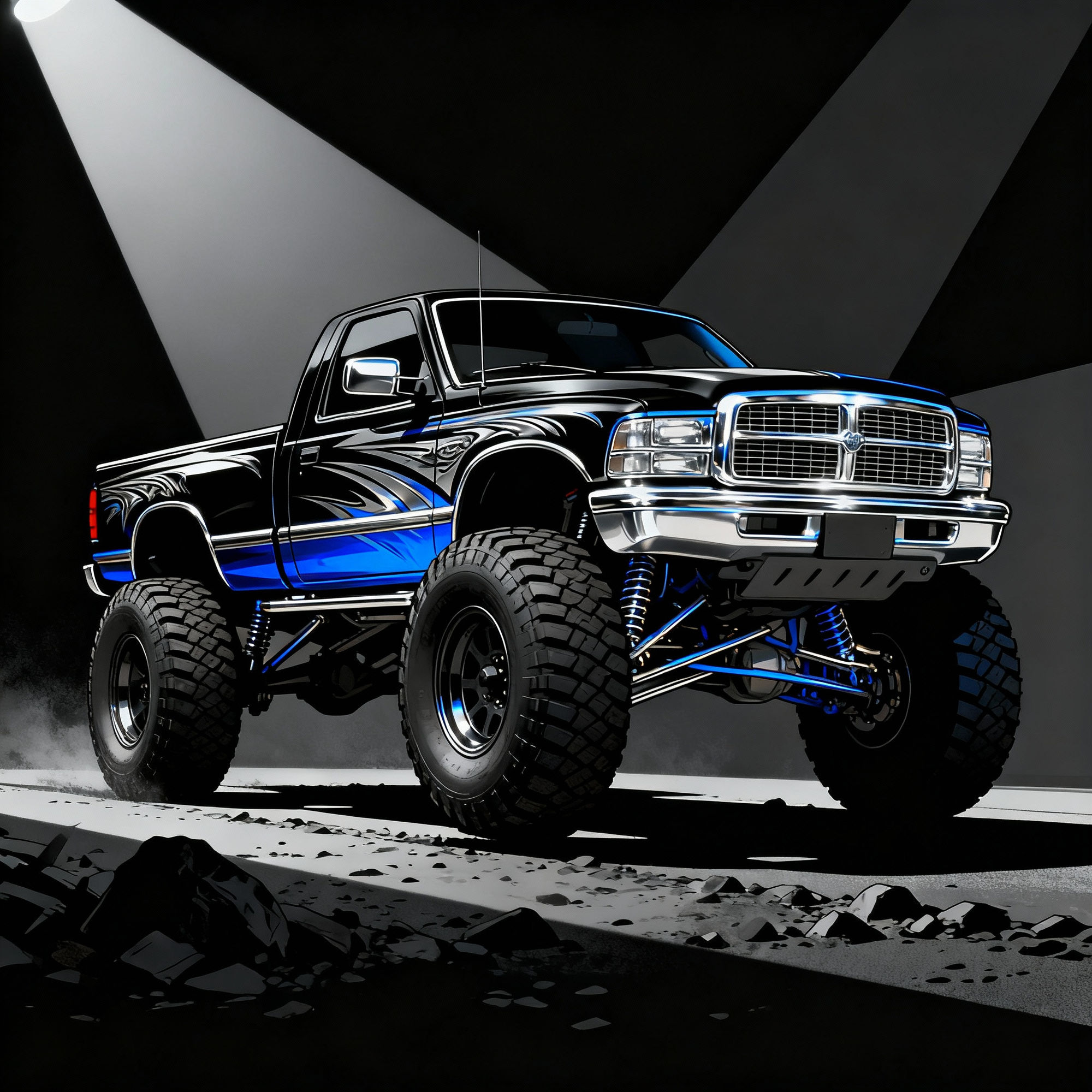 Squatted Truck Drawings - Create Your Own AI Art