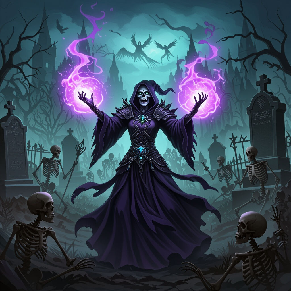 Necromancer Fantasy Art - Create Your Own With AI