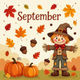 September Clip Art - AI Generated Graphics For Your Projects
