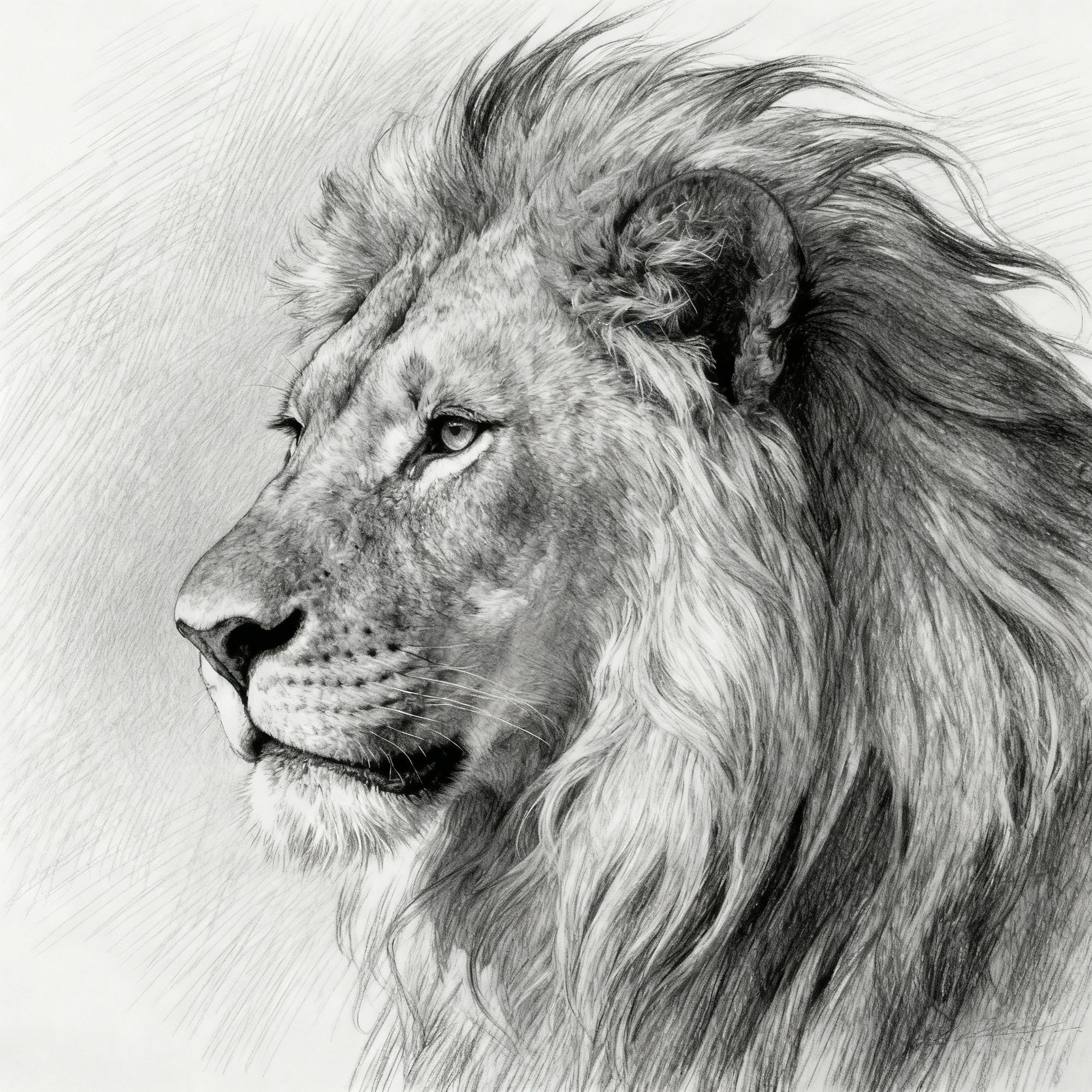 A Drawing Of A Lion - AI Art Gallery | Nightcafe