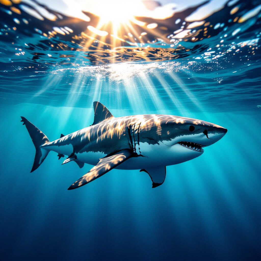 Great White Shark Wallpapers - AI Generated