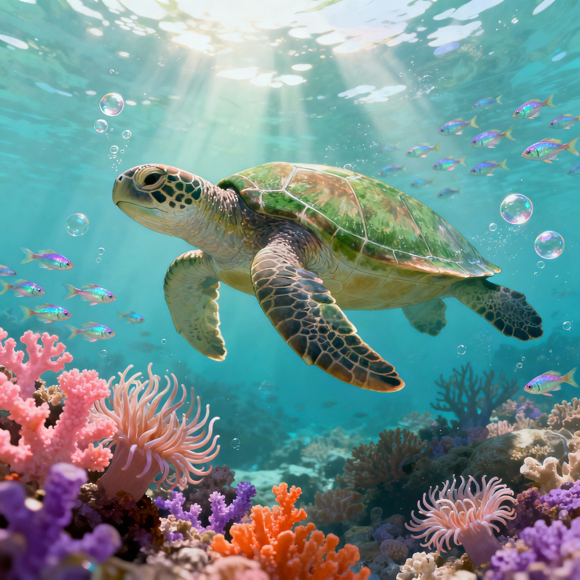 Sea Turtle Drawings - AI Art Gallery