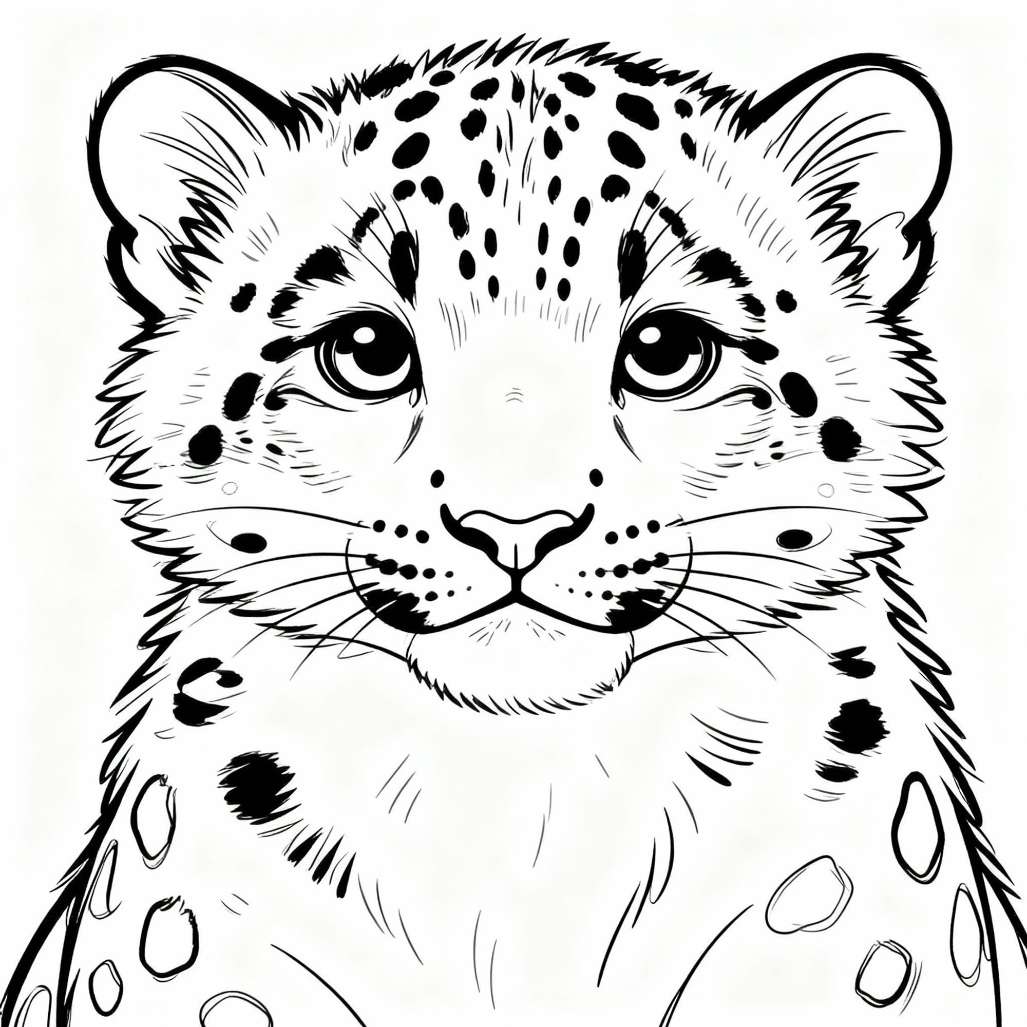 Easy Snow Leopard Drawings - Create Your Own