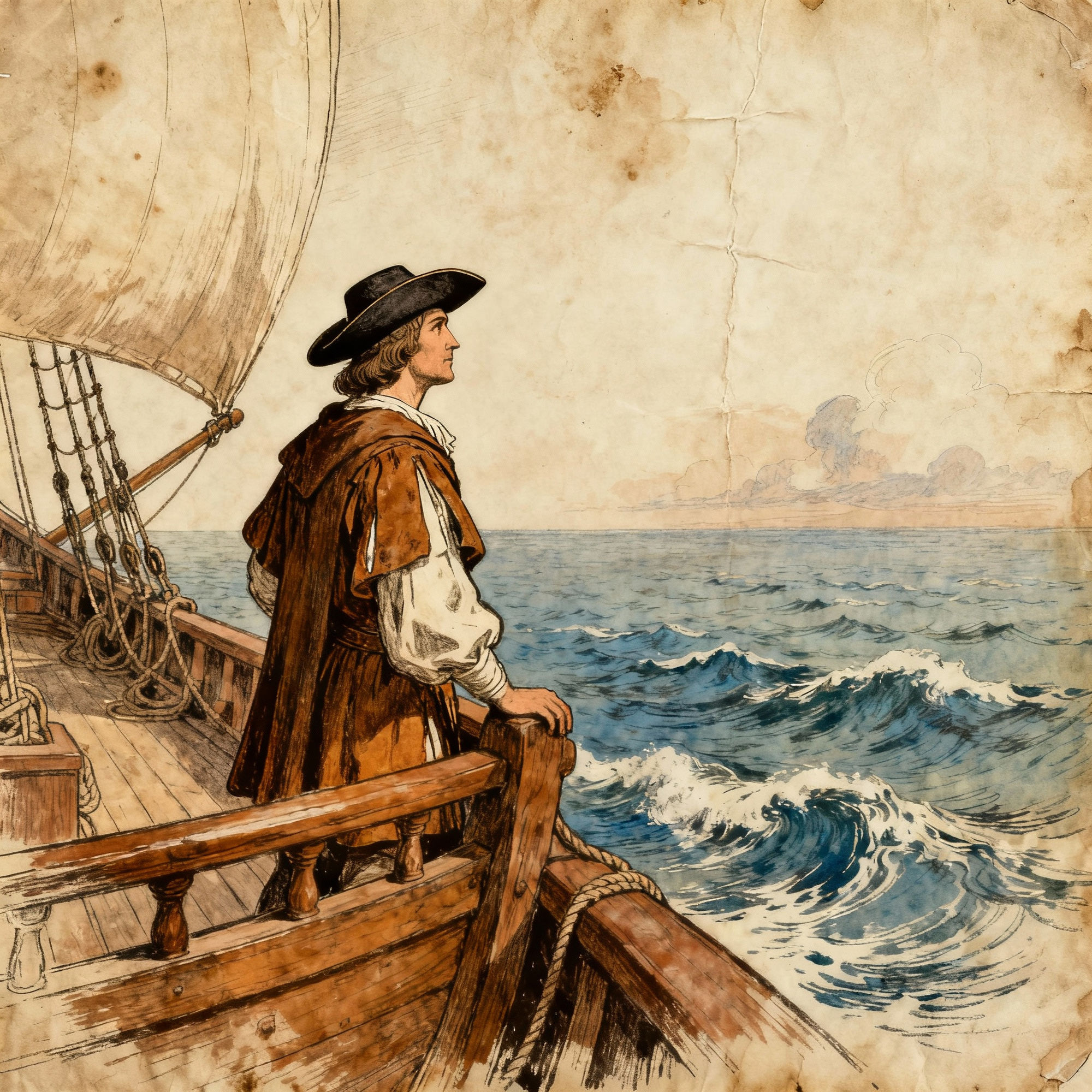 Christopher Columbus Drawings - AI Generated Art