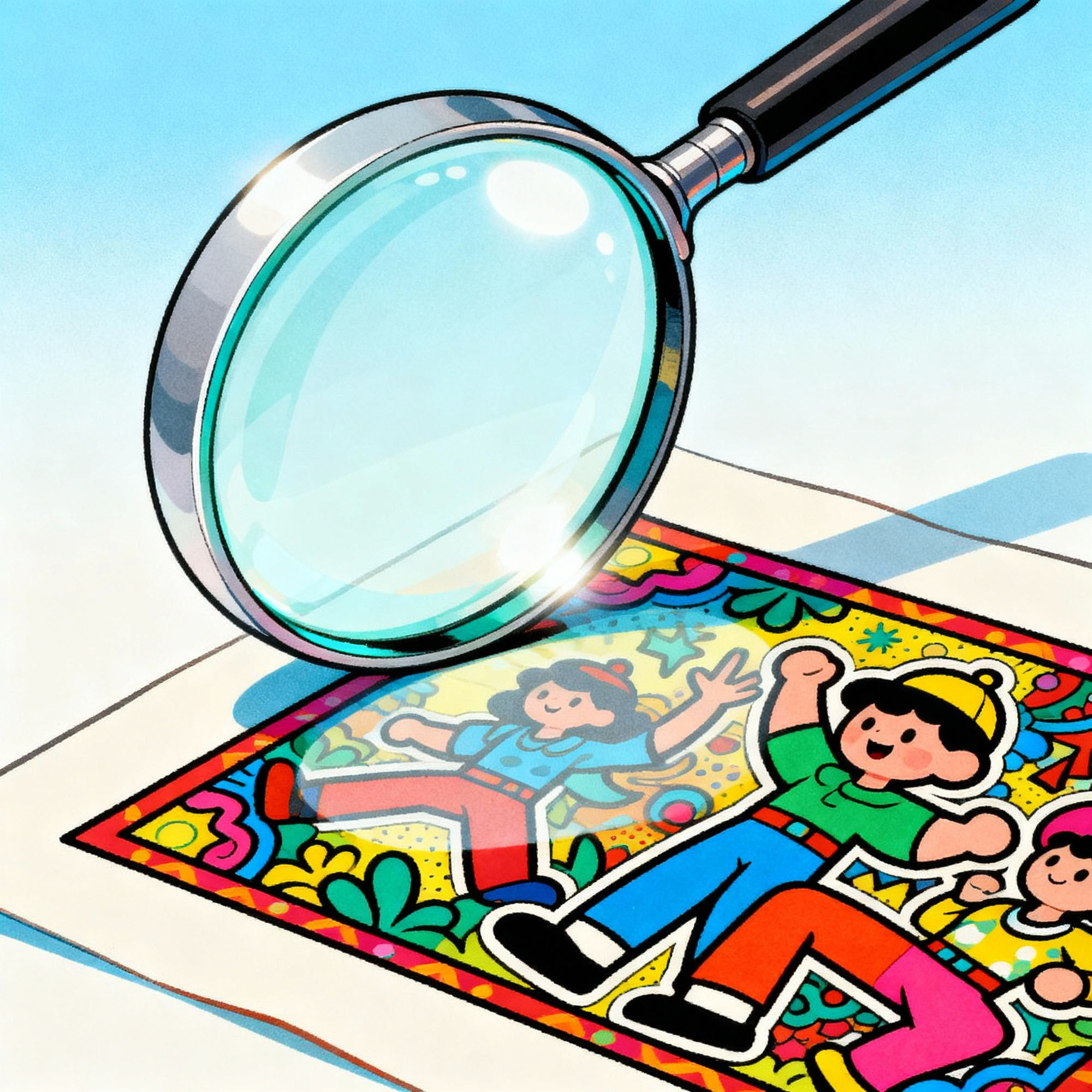 Clip Art Magnifying Glass - AI Generated Art