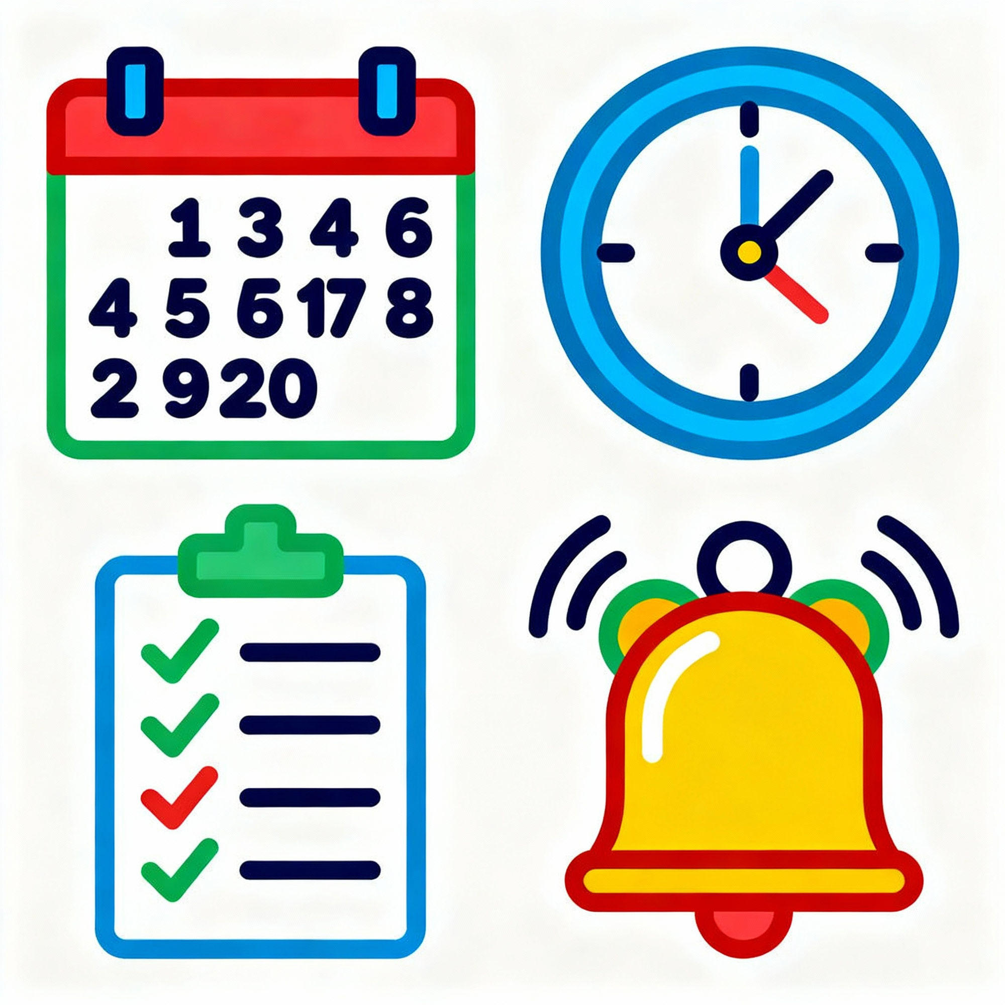 Schedule Clip Art - AI Generated Designs