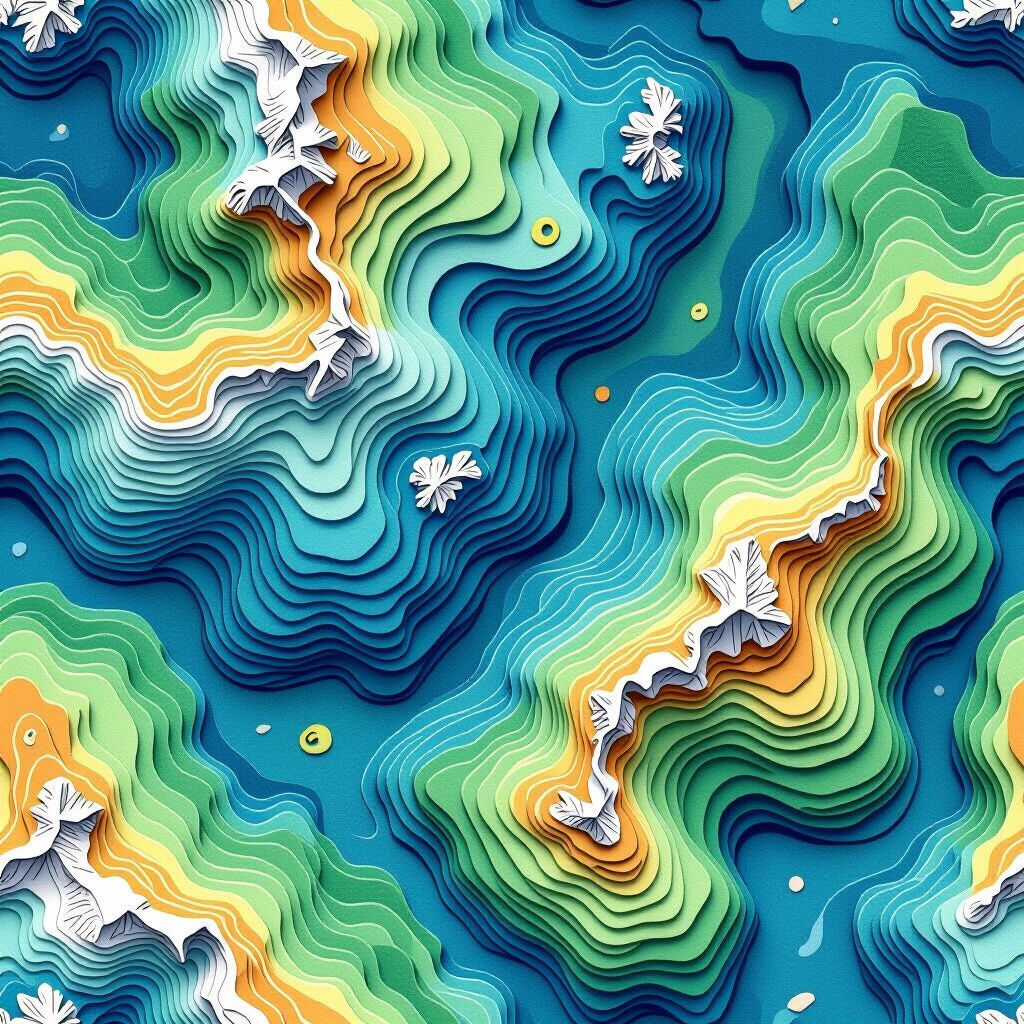 Topographic Wallpaper - AI Generated Designs
