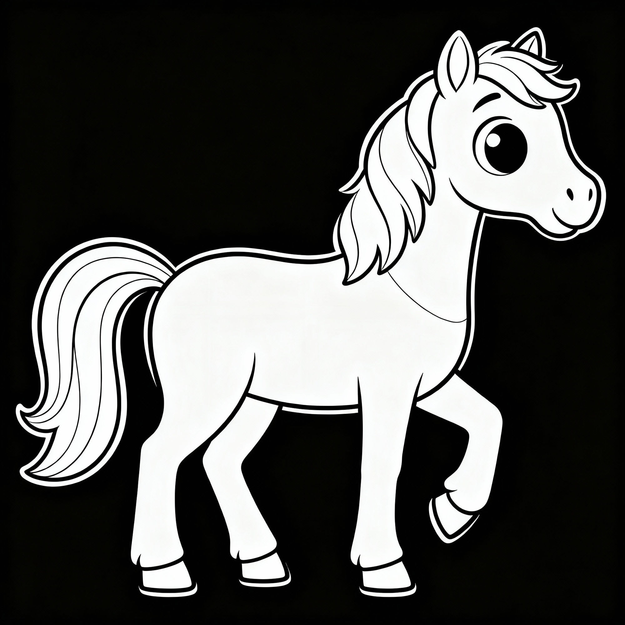 Horse Coloring Pictures - Create Your Own AI Art