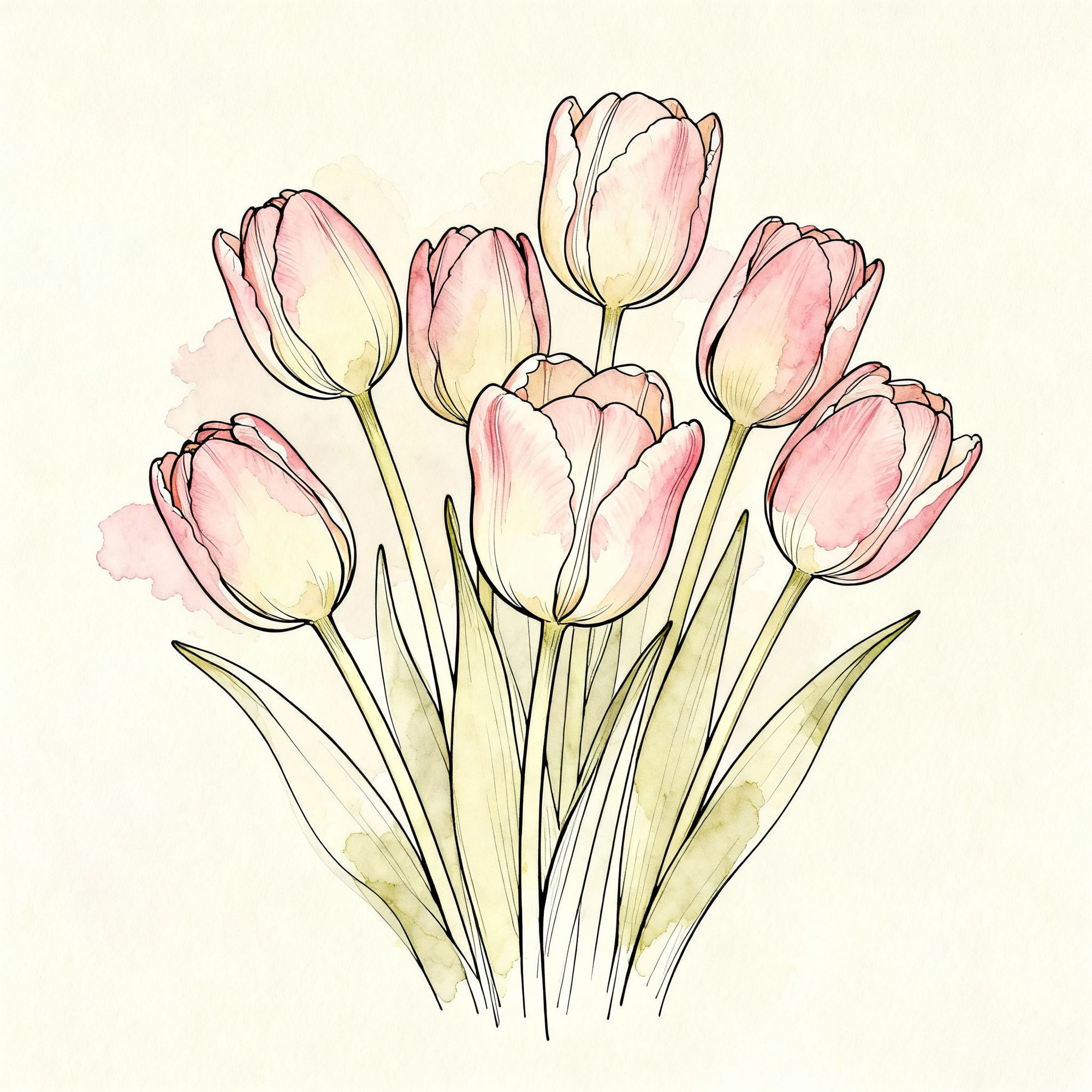 Easy Tulip Drawings - Create Simple Tulip Art With AI