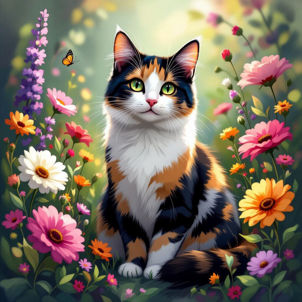 Calico Cat Art - Unique AI Creations