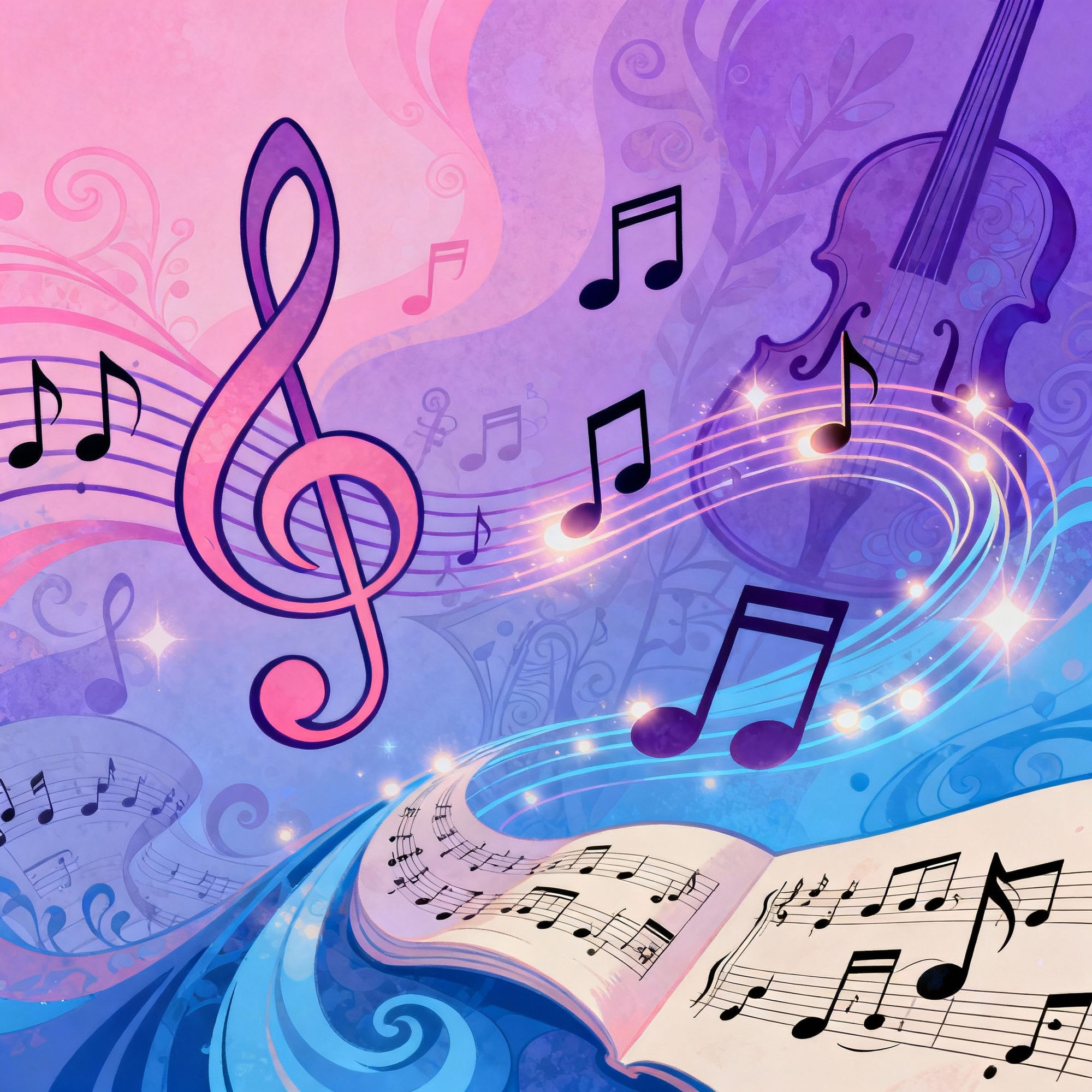 Music Notes Drawings - AI Art Generator | Nightcafe
