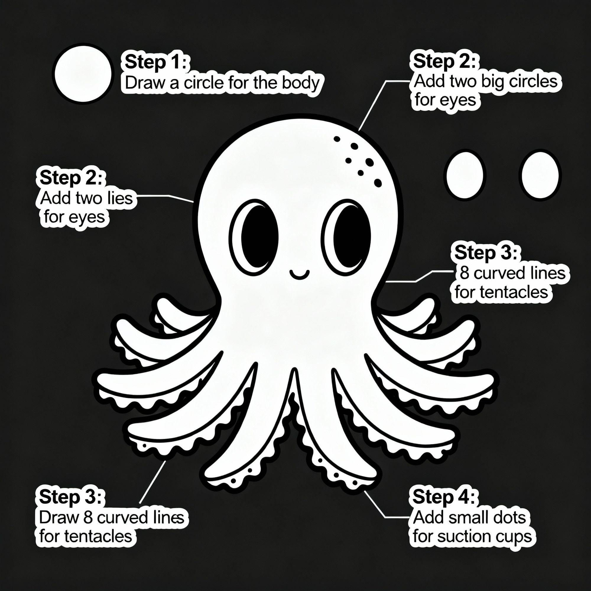 Squid Easy Drawing - Create Your Own AI Art