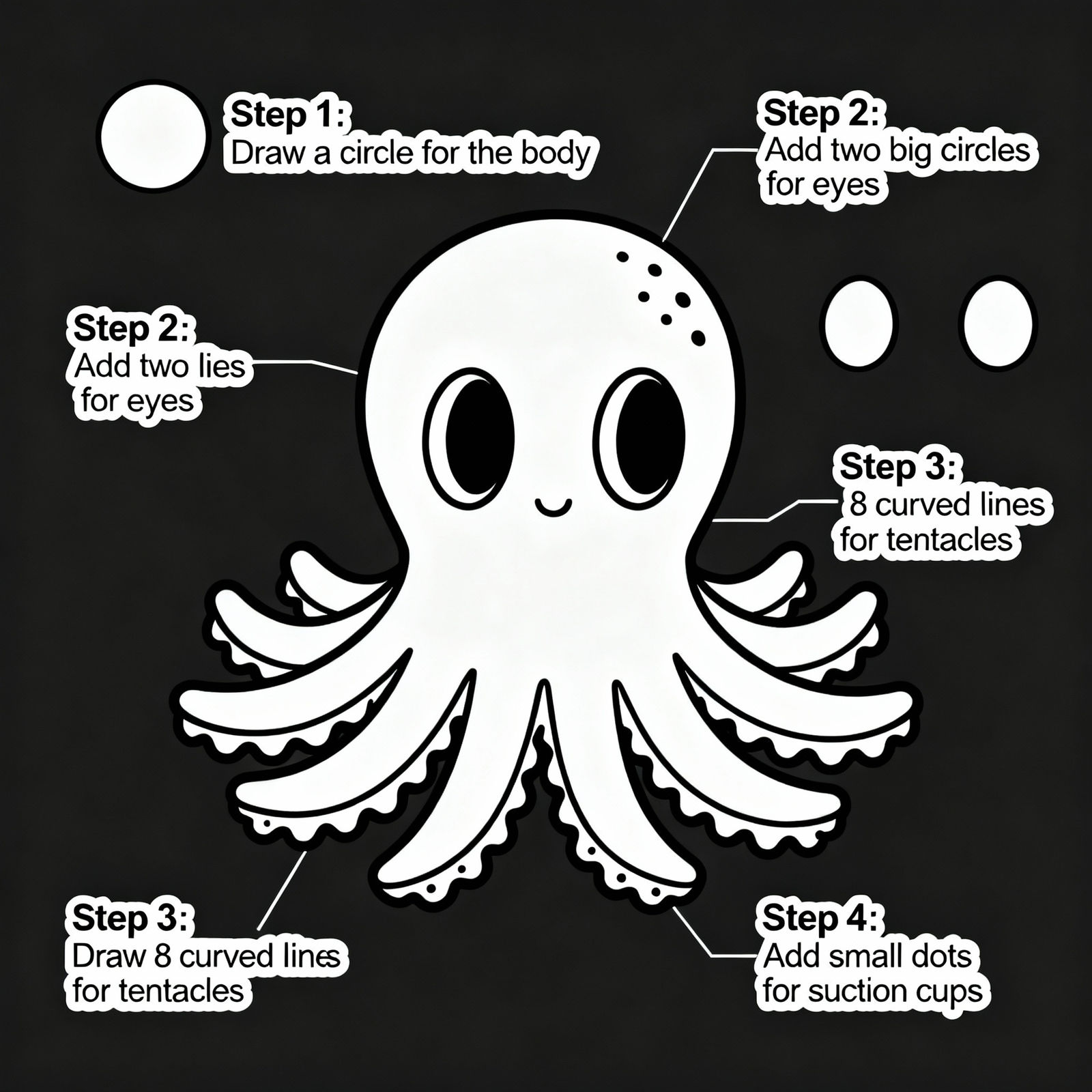 Squid Easy Drawing - Create Your Own AI Art