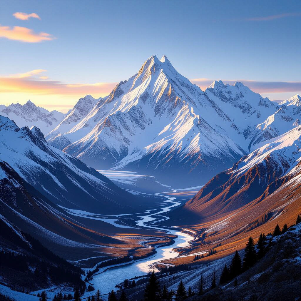 Mountain Landscape Wallpaper - AI Generated