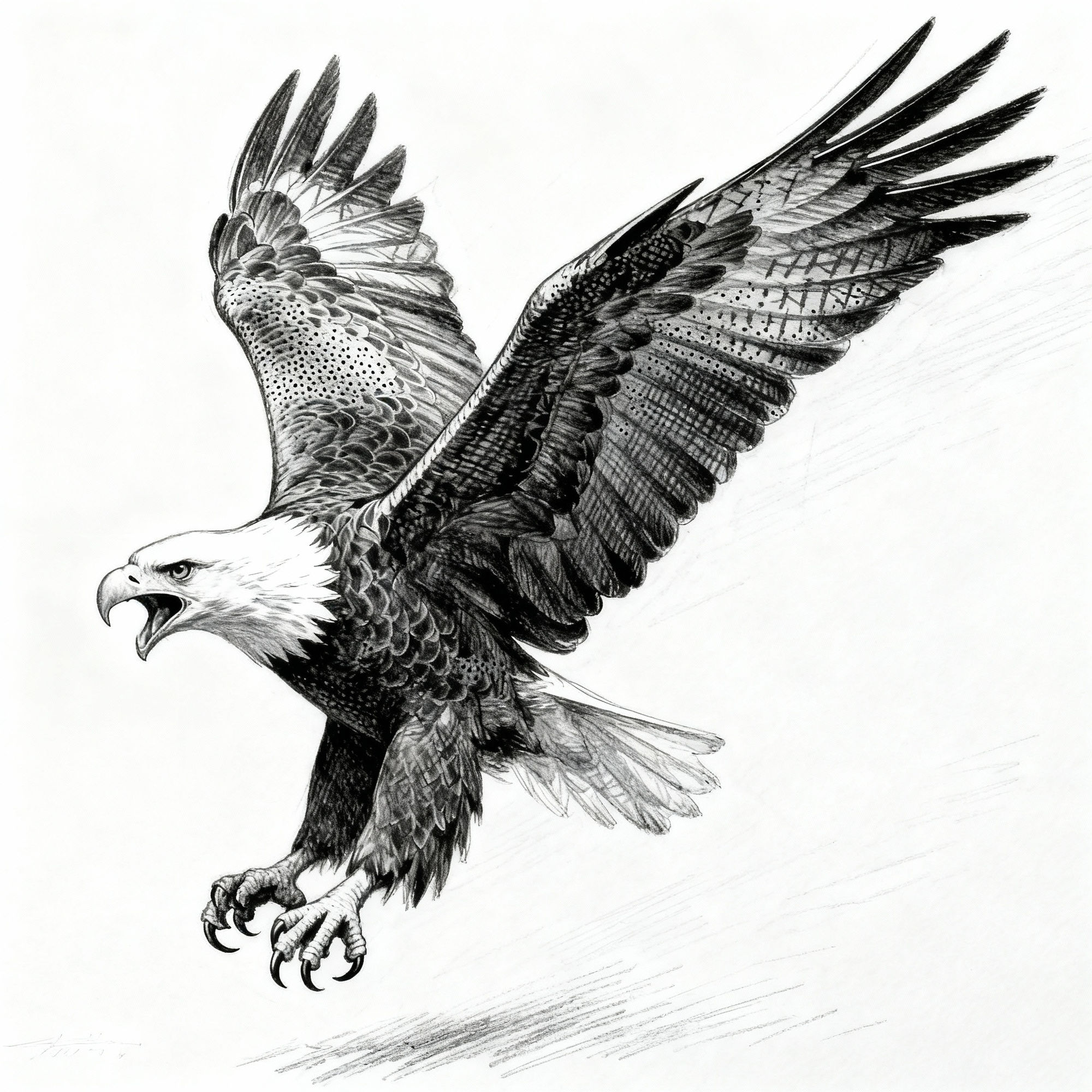 Eagles Drawings - AI Generated Art