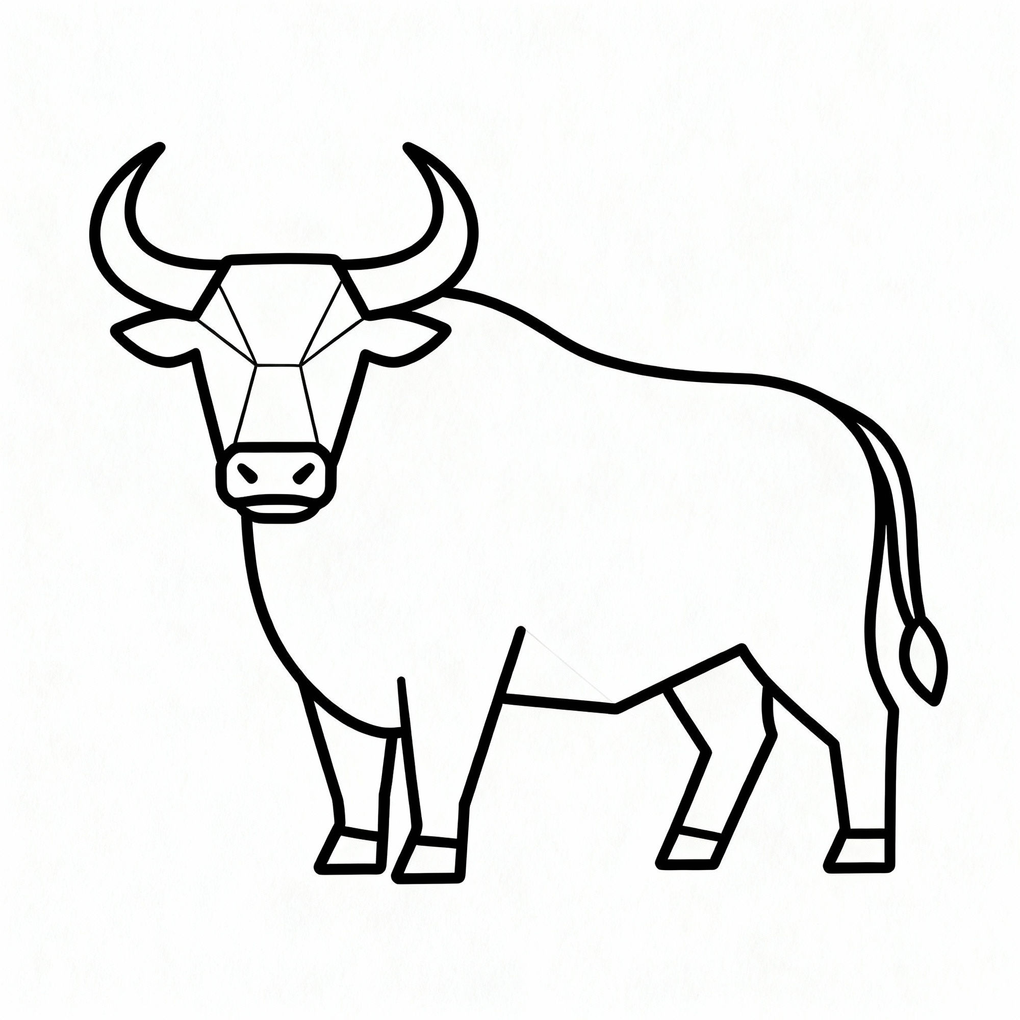 Easy Bull Drawings - Simple Step-by-step Guides