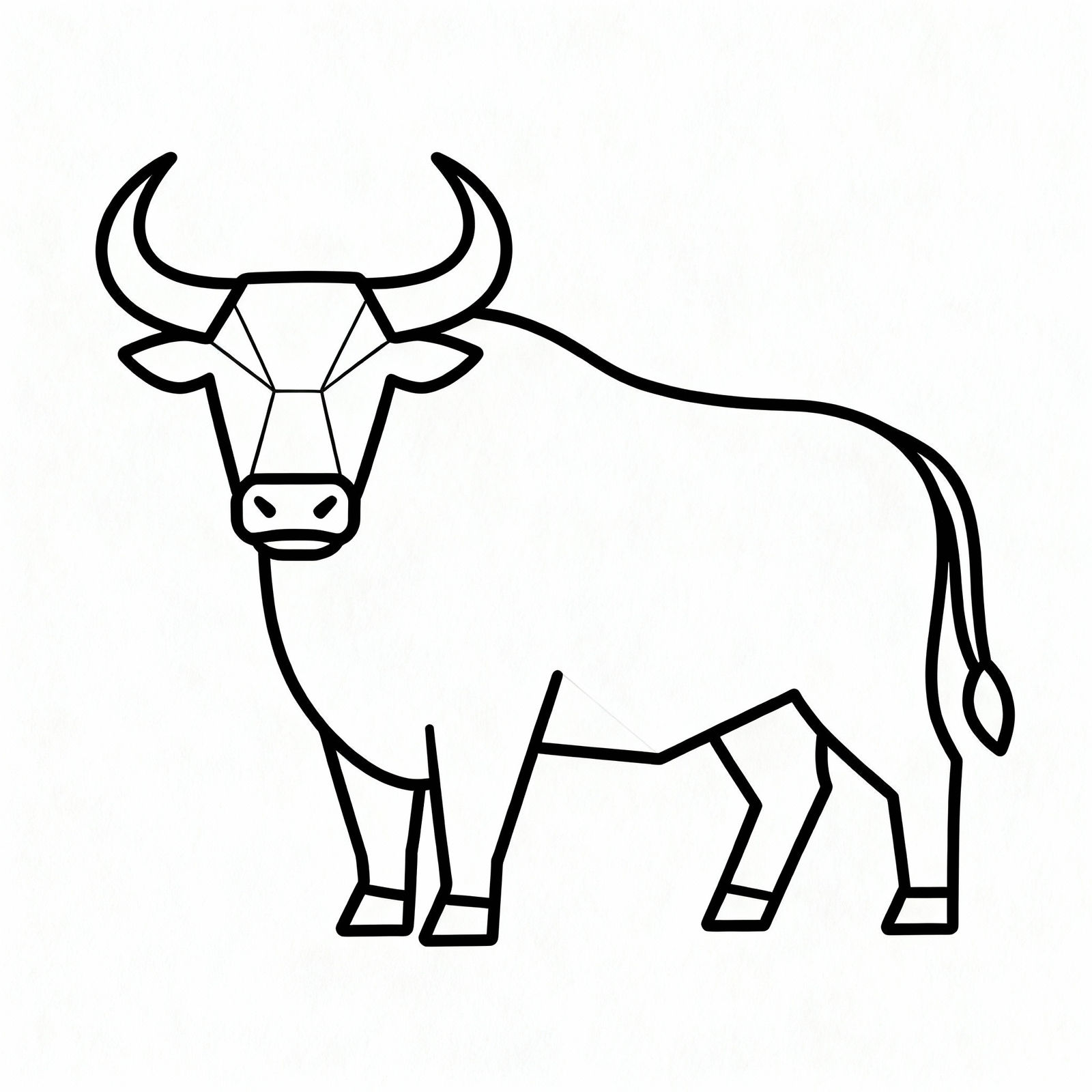 Easy Bull Drawings - Simple Step-by-step Guides