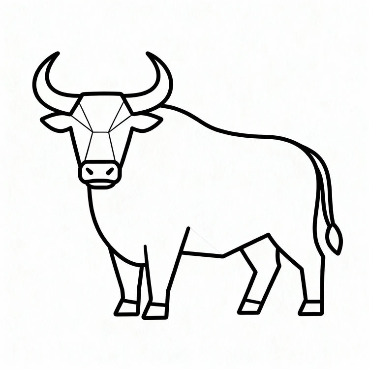 Easy Bull Drawings - Simple Step-by-step Guides