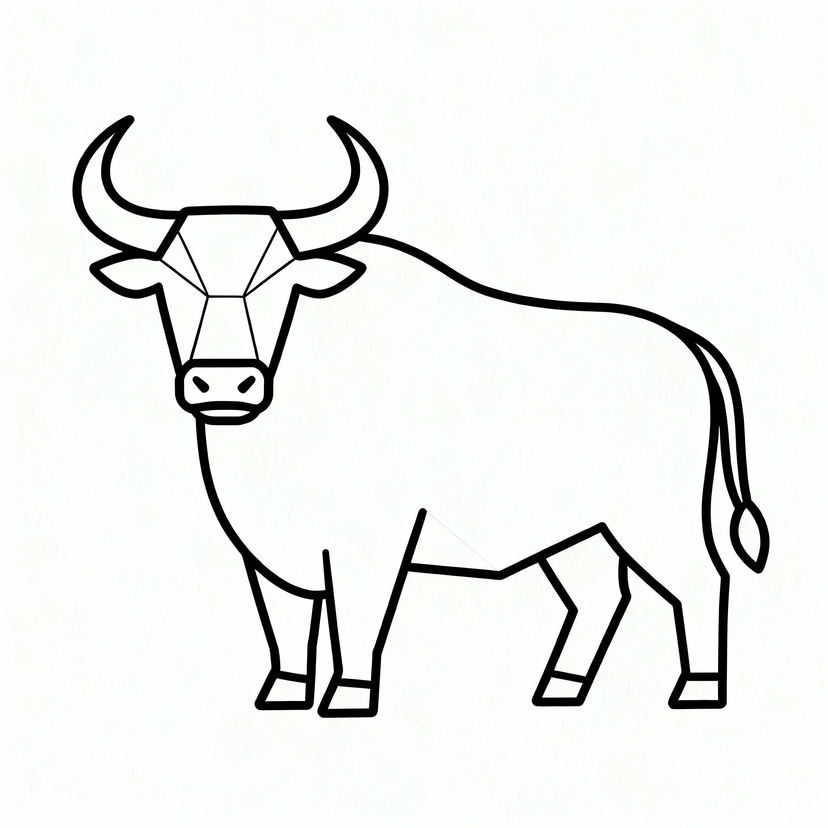 Easy Bull Drawings - Simple Step-by-step Guides