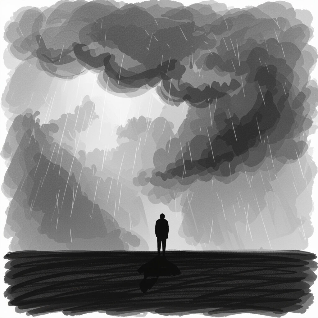 Pain And Depression Art - AI Generated
