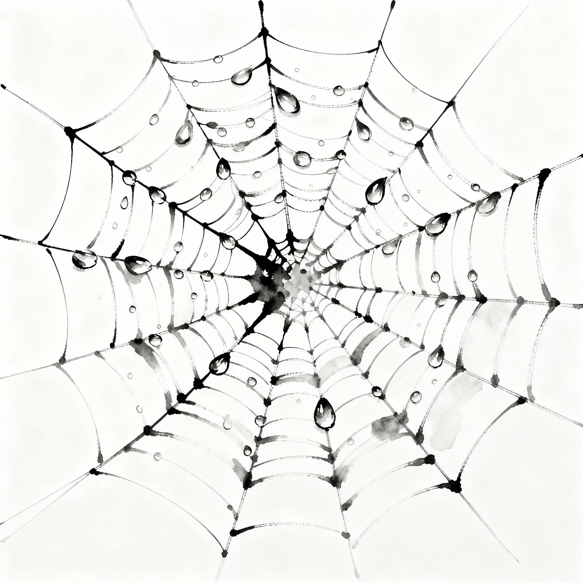 Easy Spider Web Drawing - AI Generated Art
