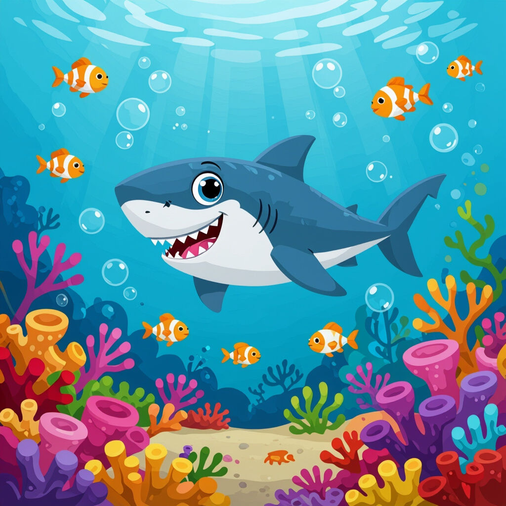 Shark Pictures For Kids - Fun AI Art Gallery