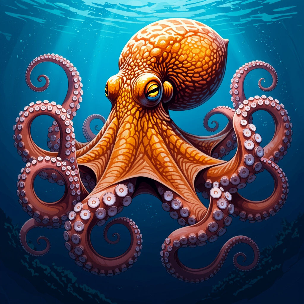 Drawing Octopus Art - AI Generated Illustrations