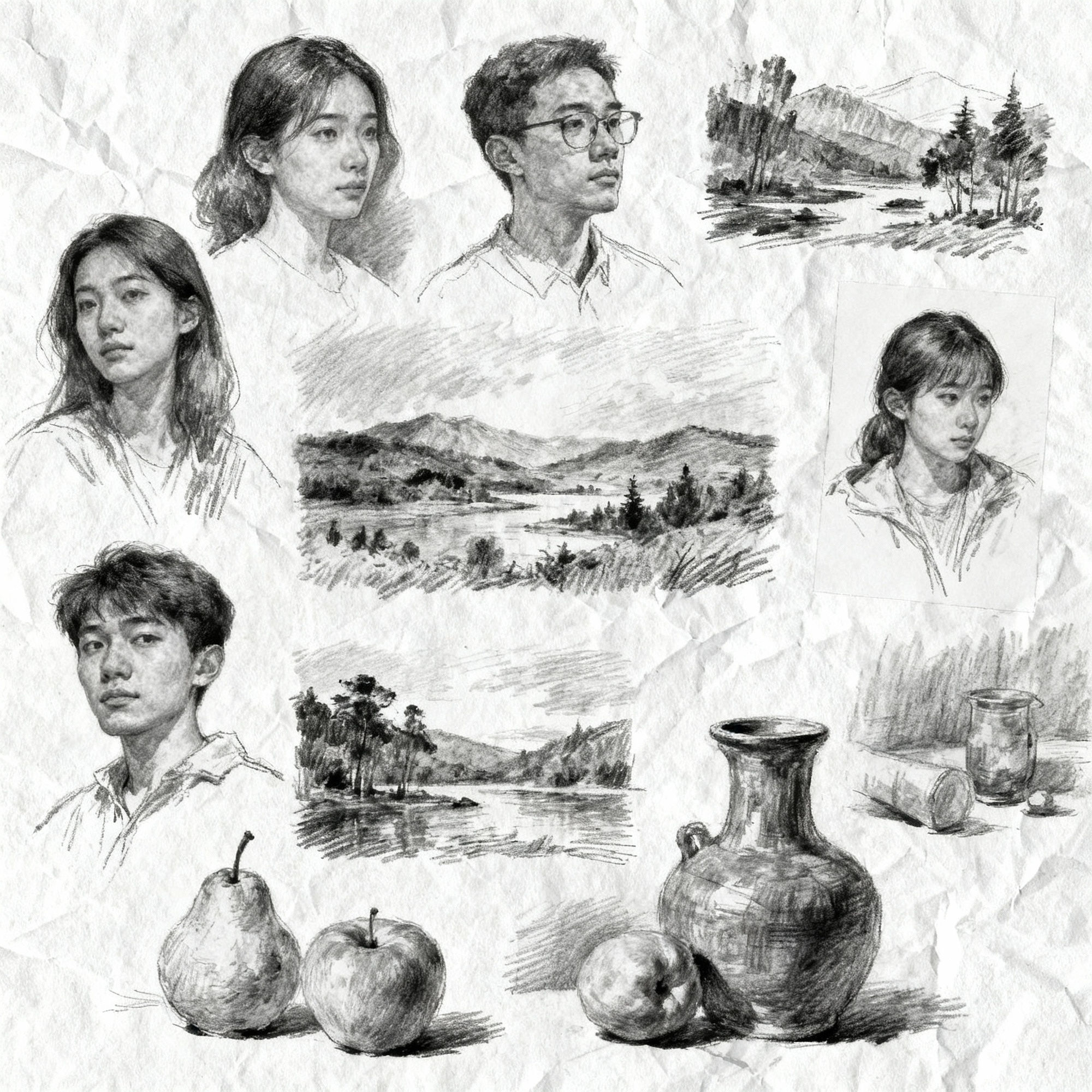 Drawing Ideas & Pencil Sketches - AI Generated Art