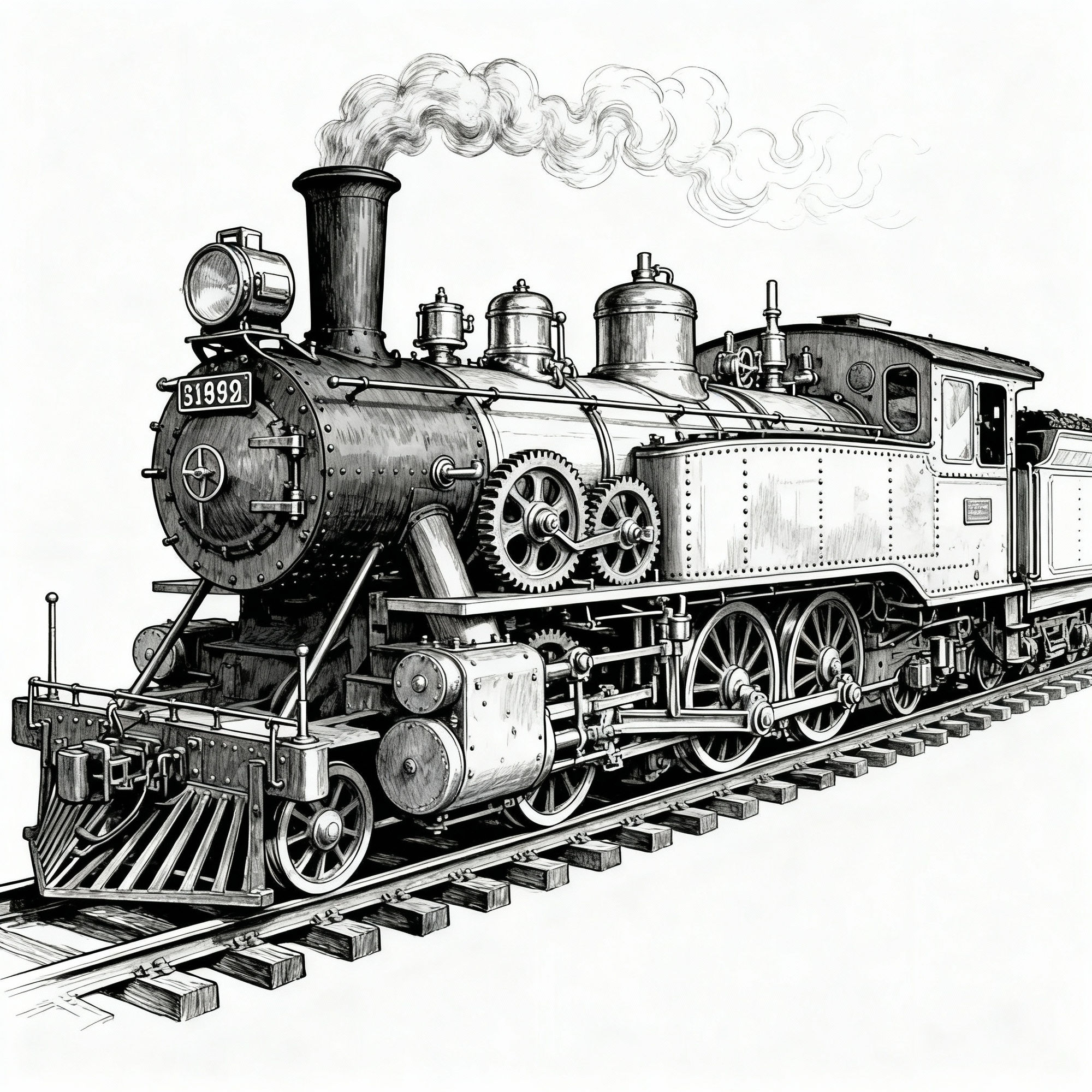 Steam Locomotive Drawings - Create Yours With AI