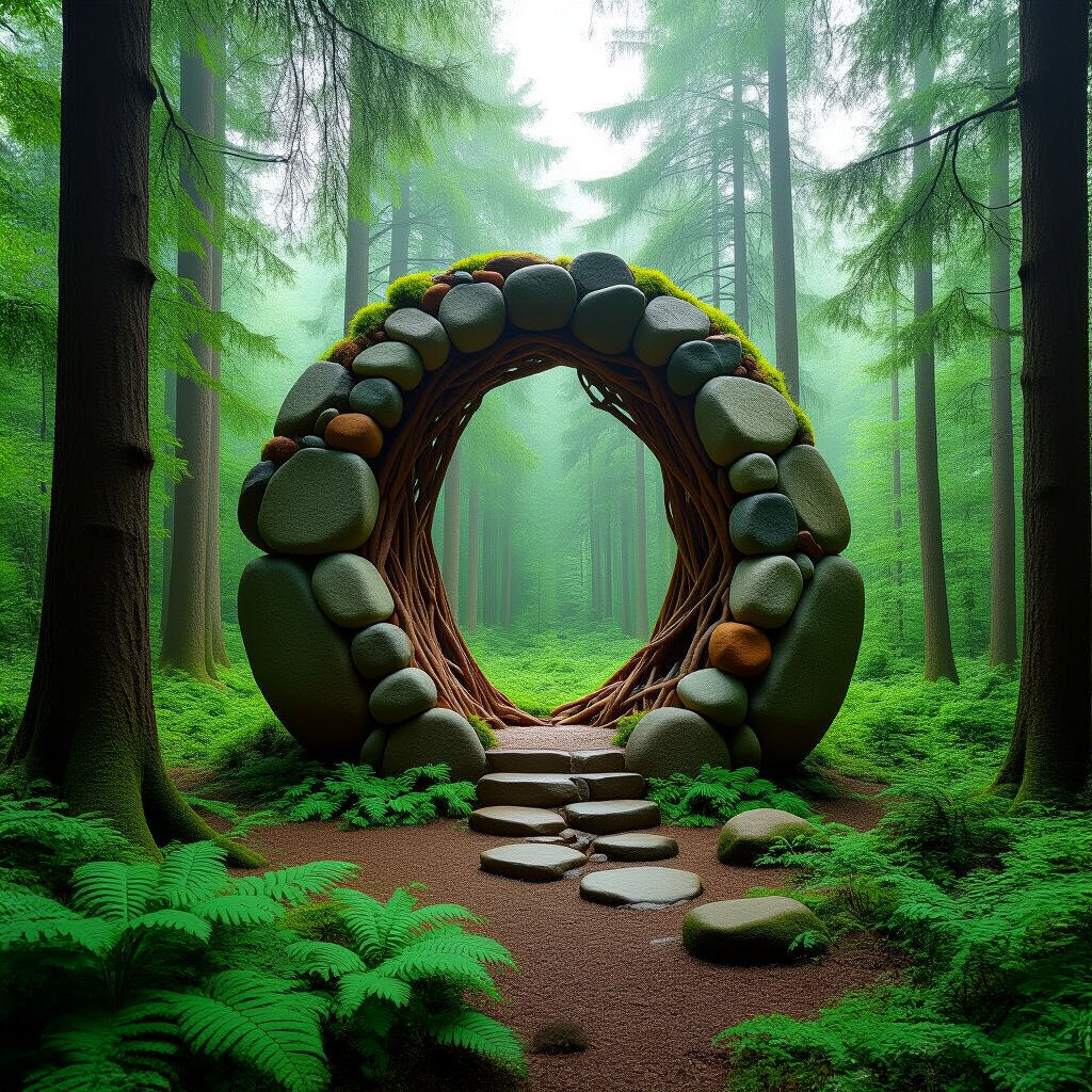 Land Art Examples - AI Generated Art