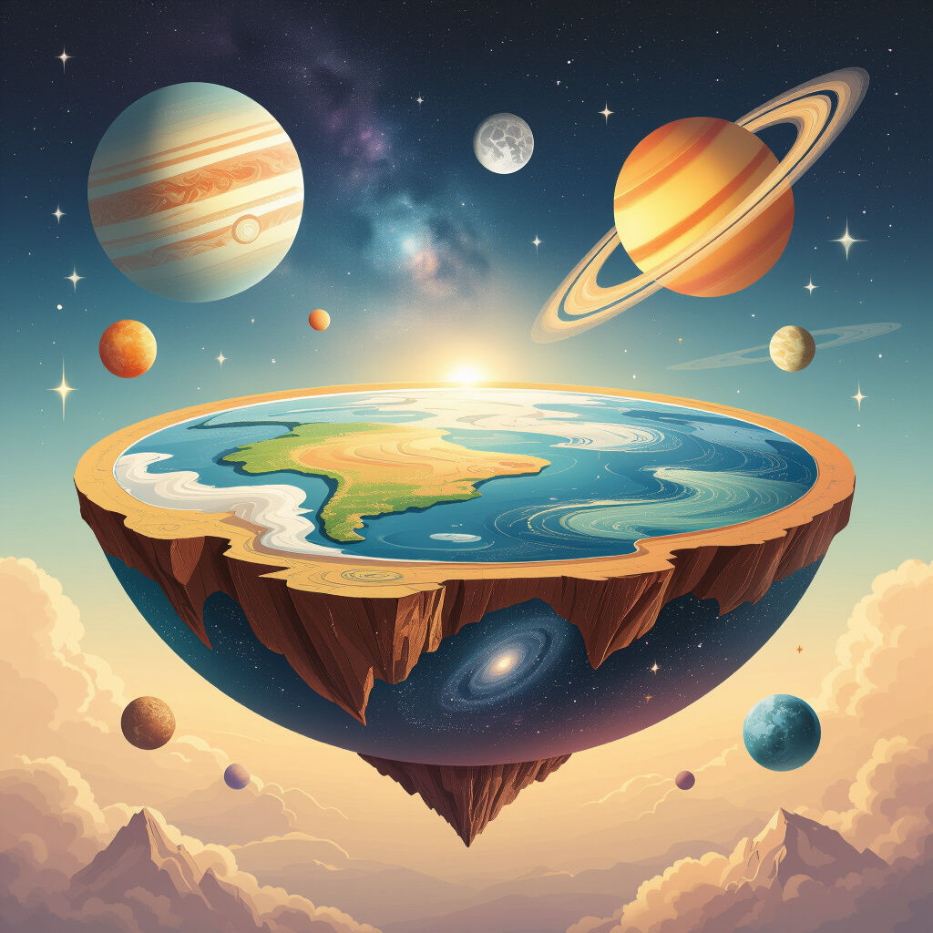 Flat Earth Images - AI Generated Visuals
